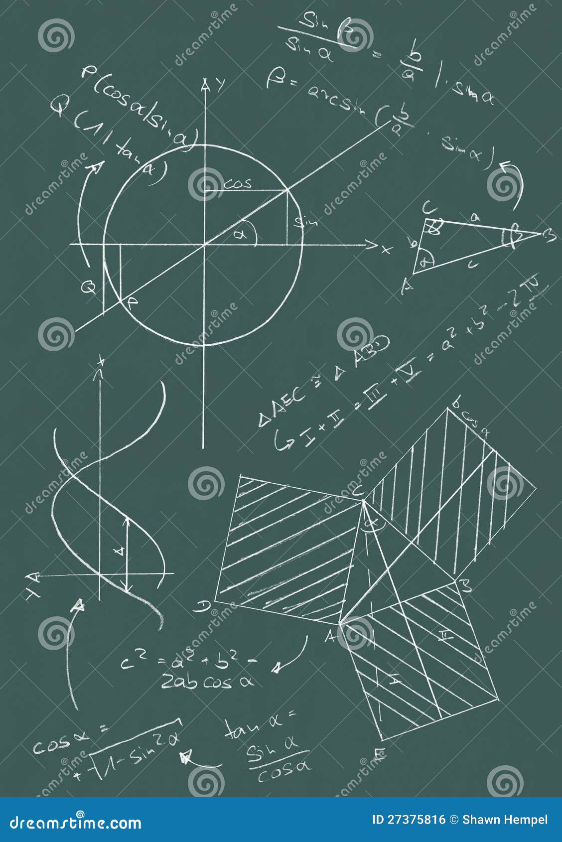 Lavagna Di Per La Matematica Illustrazione di Stock - Illustrazione di ...