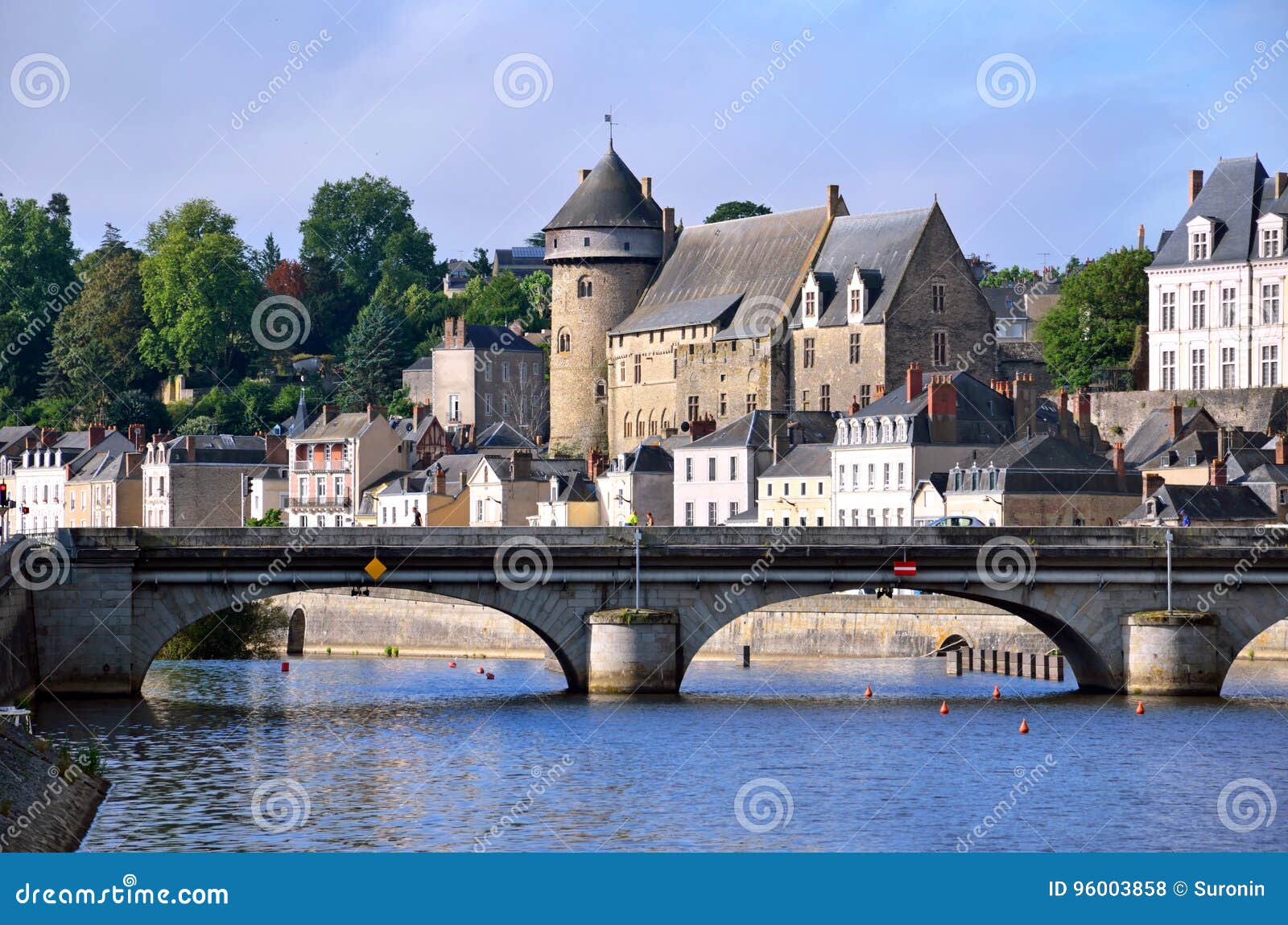 Laval town stock photo. Image of pays, castle, laval - 96003858