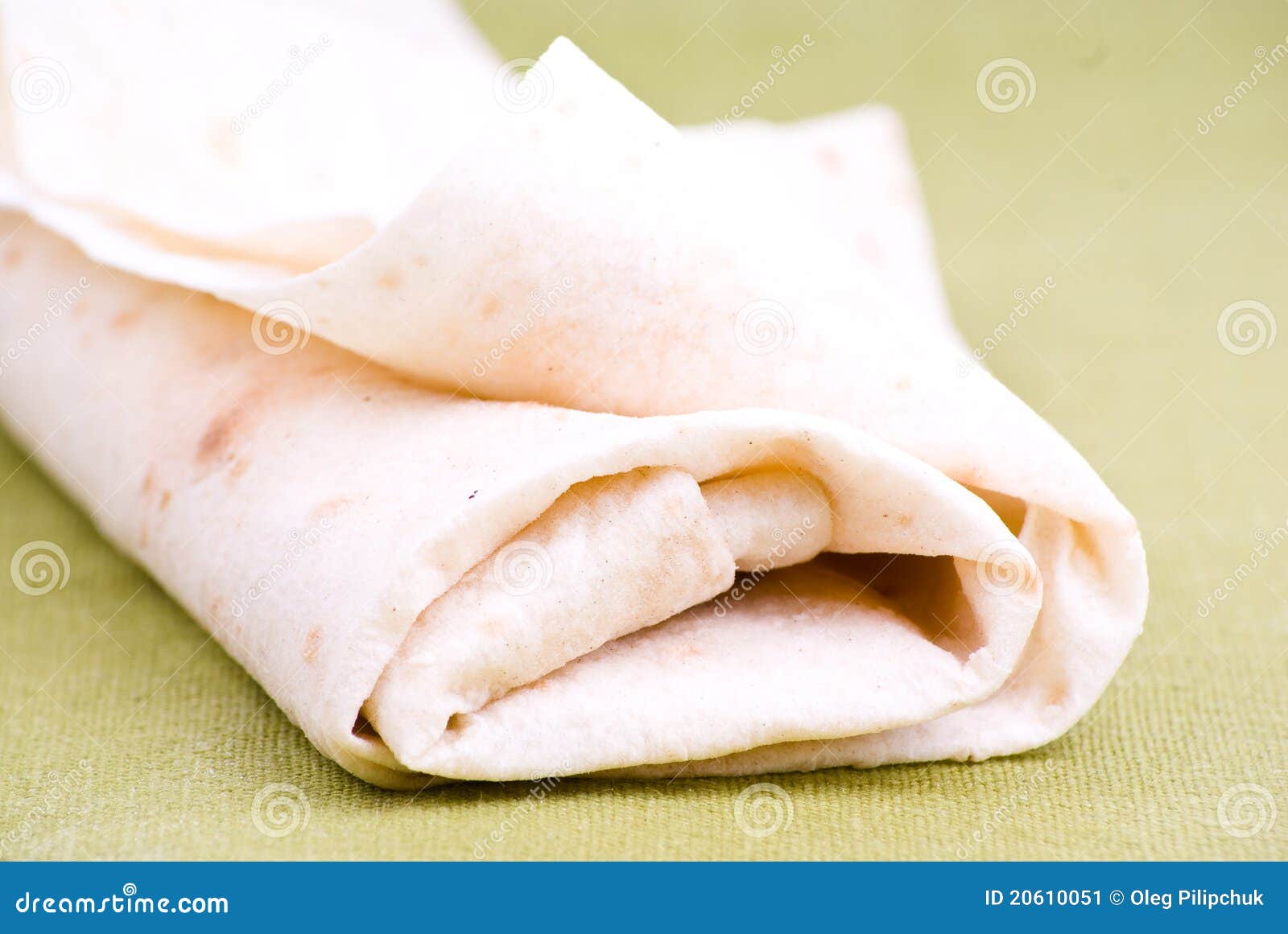 Lavash (bread) Isolated on Green Stock Image - Image of gourmet ...