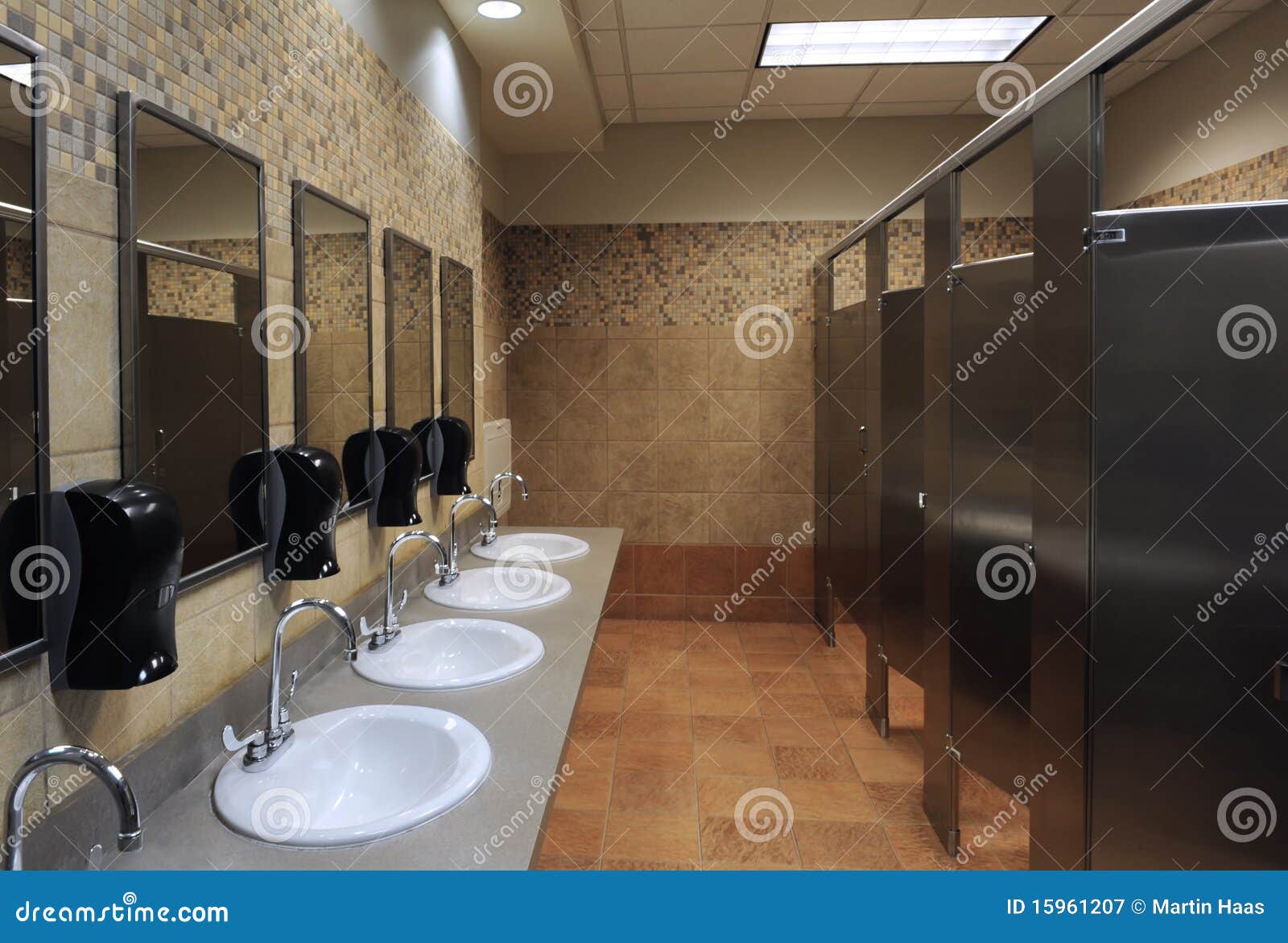 Lavatory sinks stock image. Image of indoor, modern, mirror - 15961207