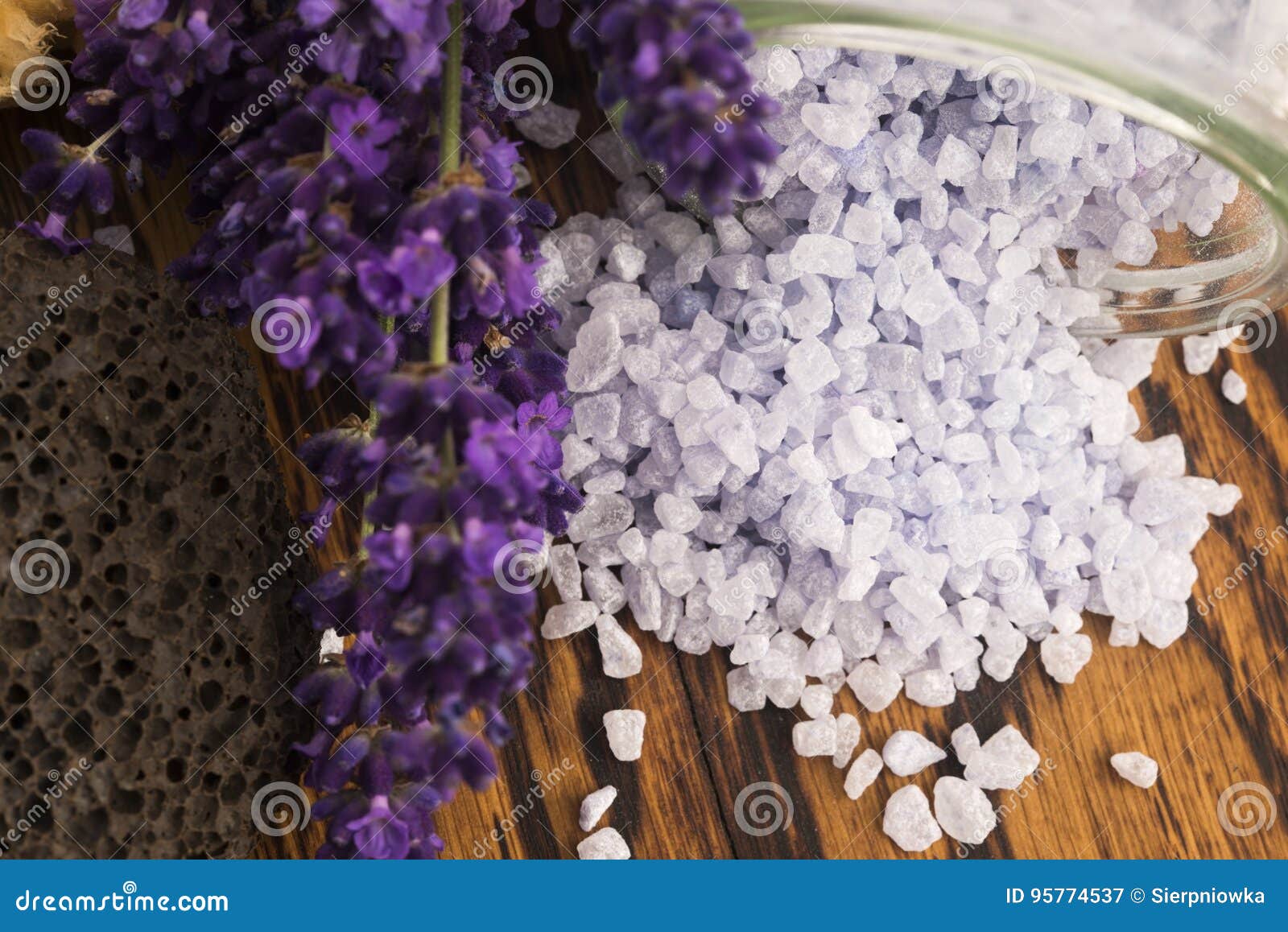 Lavender bath salt stock image. Image of provence, organic - 95774537