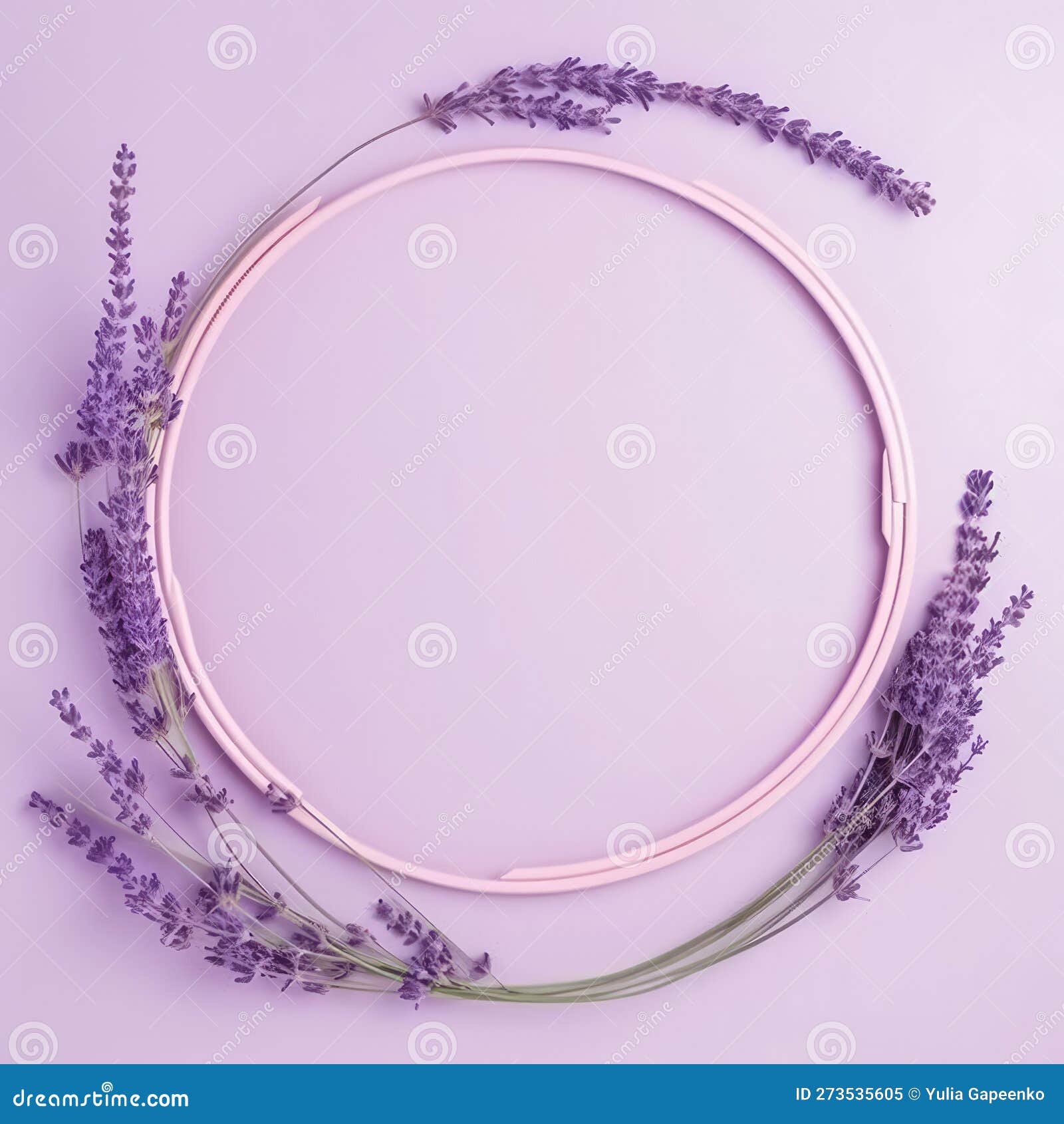 Lavender Circle Frame. Illustration AI Generative Stock Illustration ...