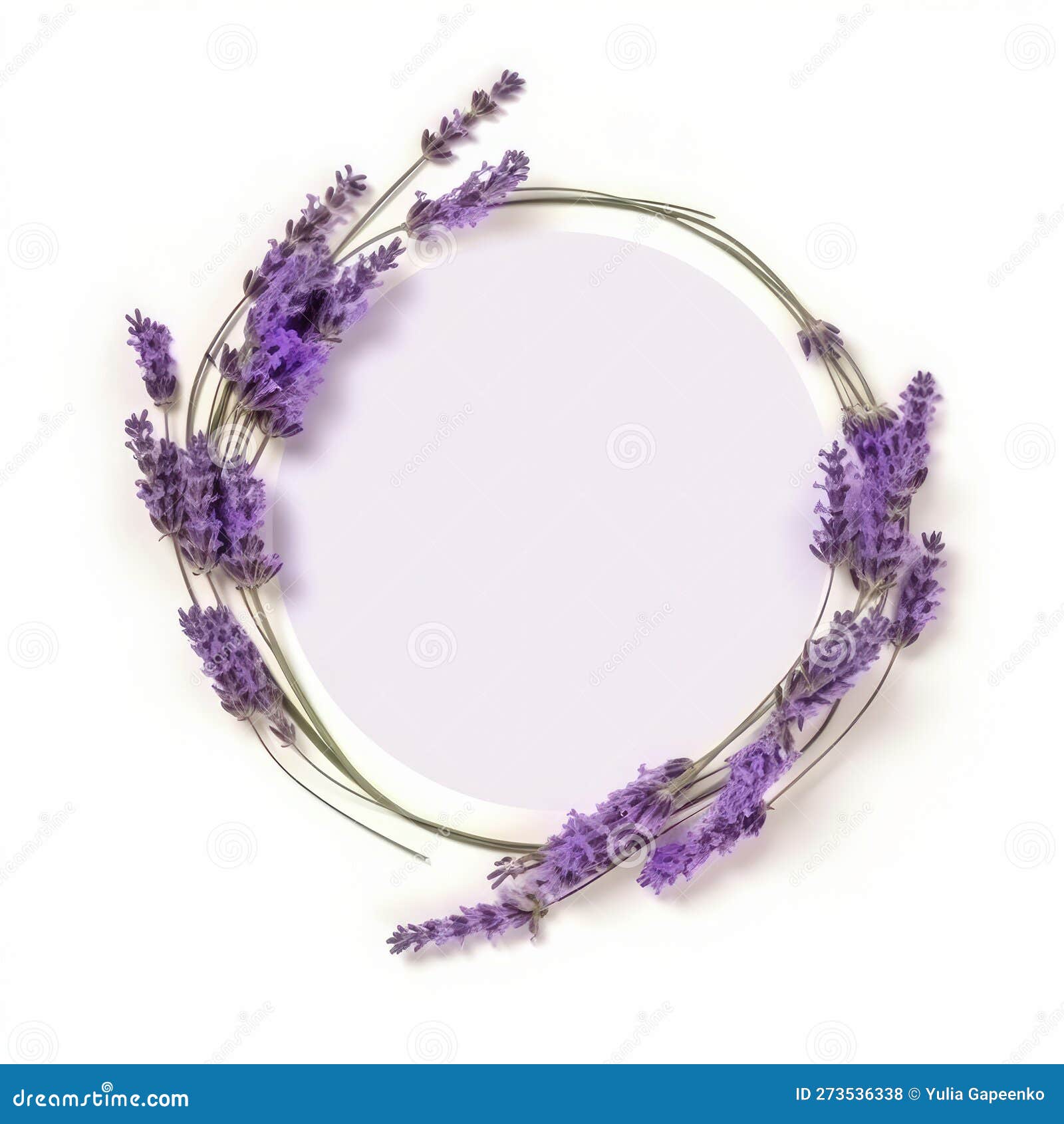 Lavender Circle Frame. Illustration AI Generative Stock Illustration ...