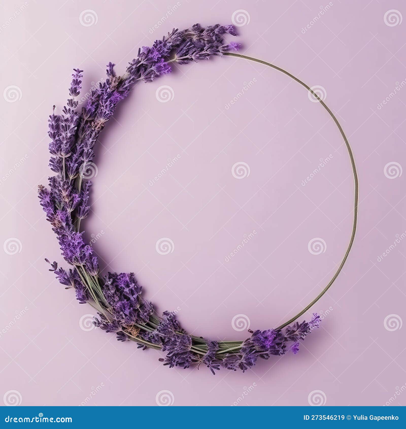 Lavender Circle Frame. Illustration AI Generative Stock Illustration ...