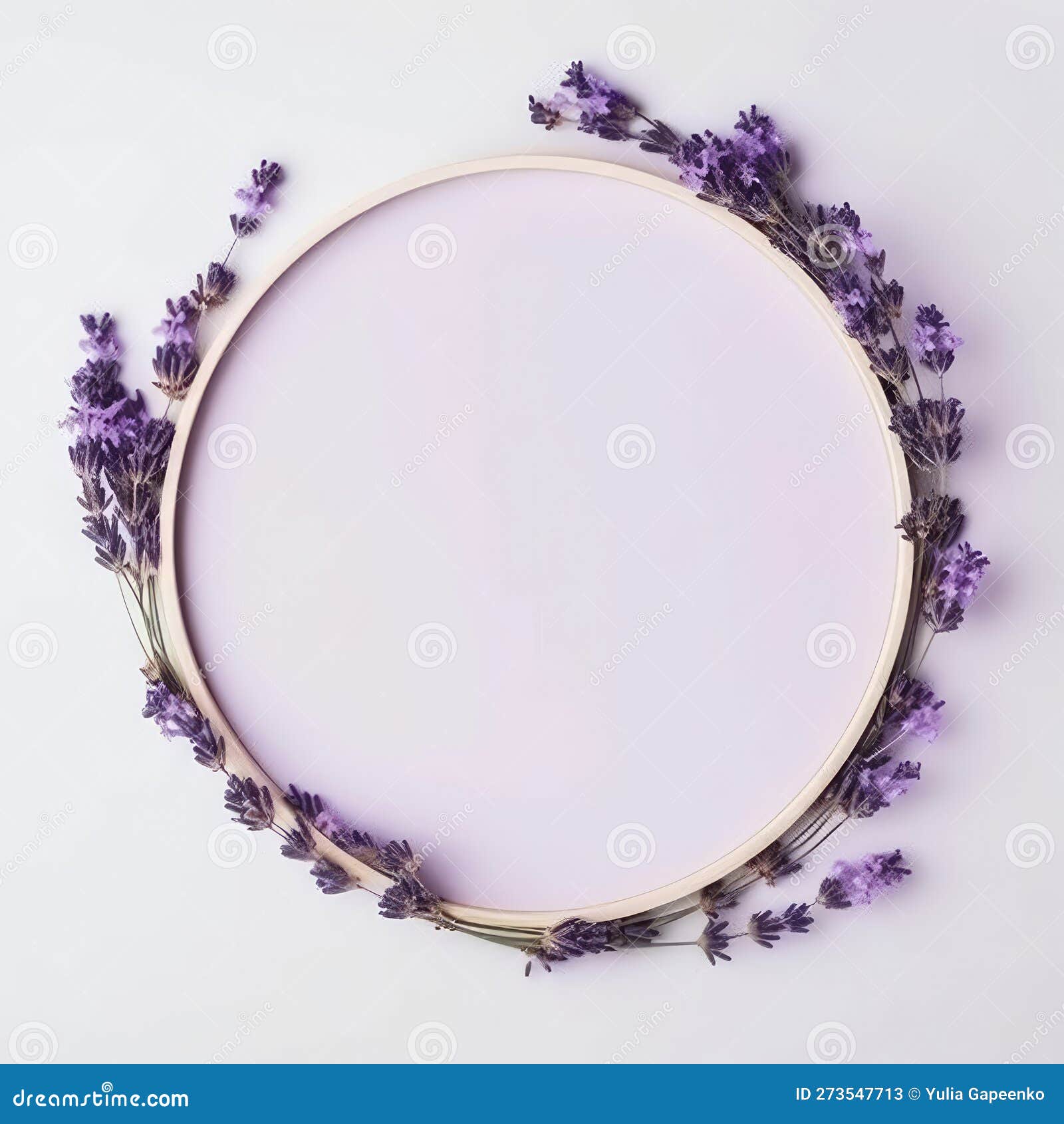 Lavender Circle Frame. Illustration AI Generative Stock Illustration ...