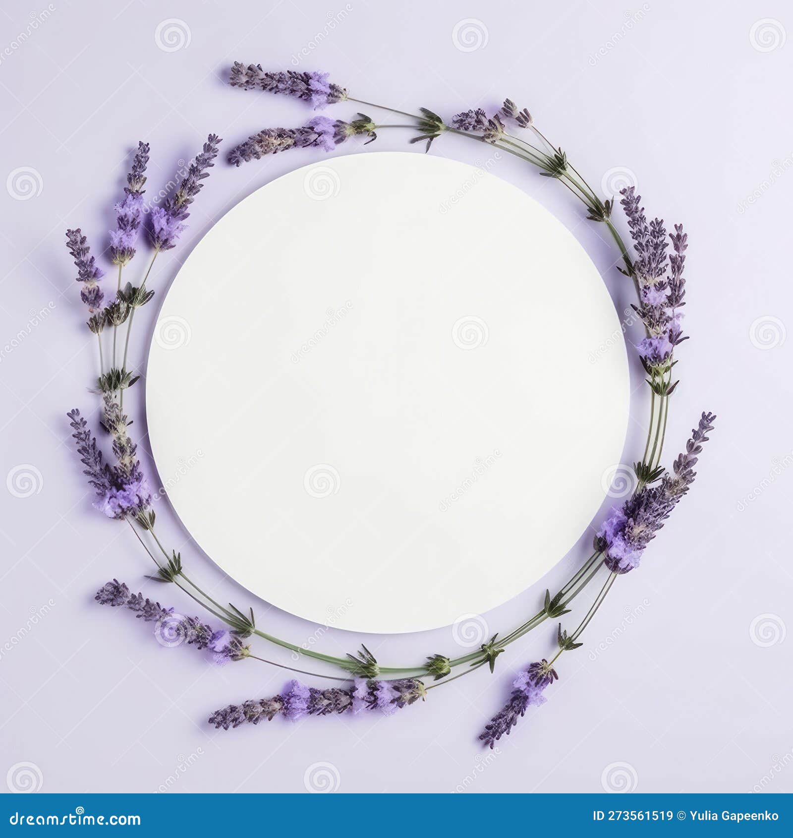 Lavender Circle Frame. Illustration AI Generative Stock Illustration ...