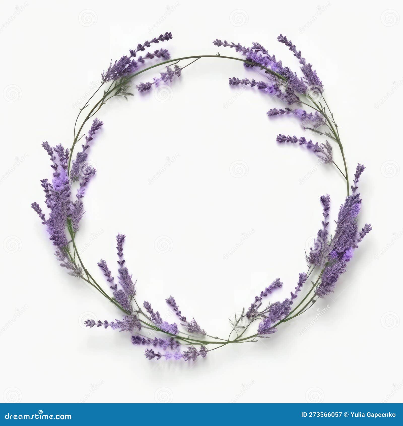 Lavender Circle Frame. Illustration AI Generative Stock Illustration ...