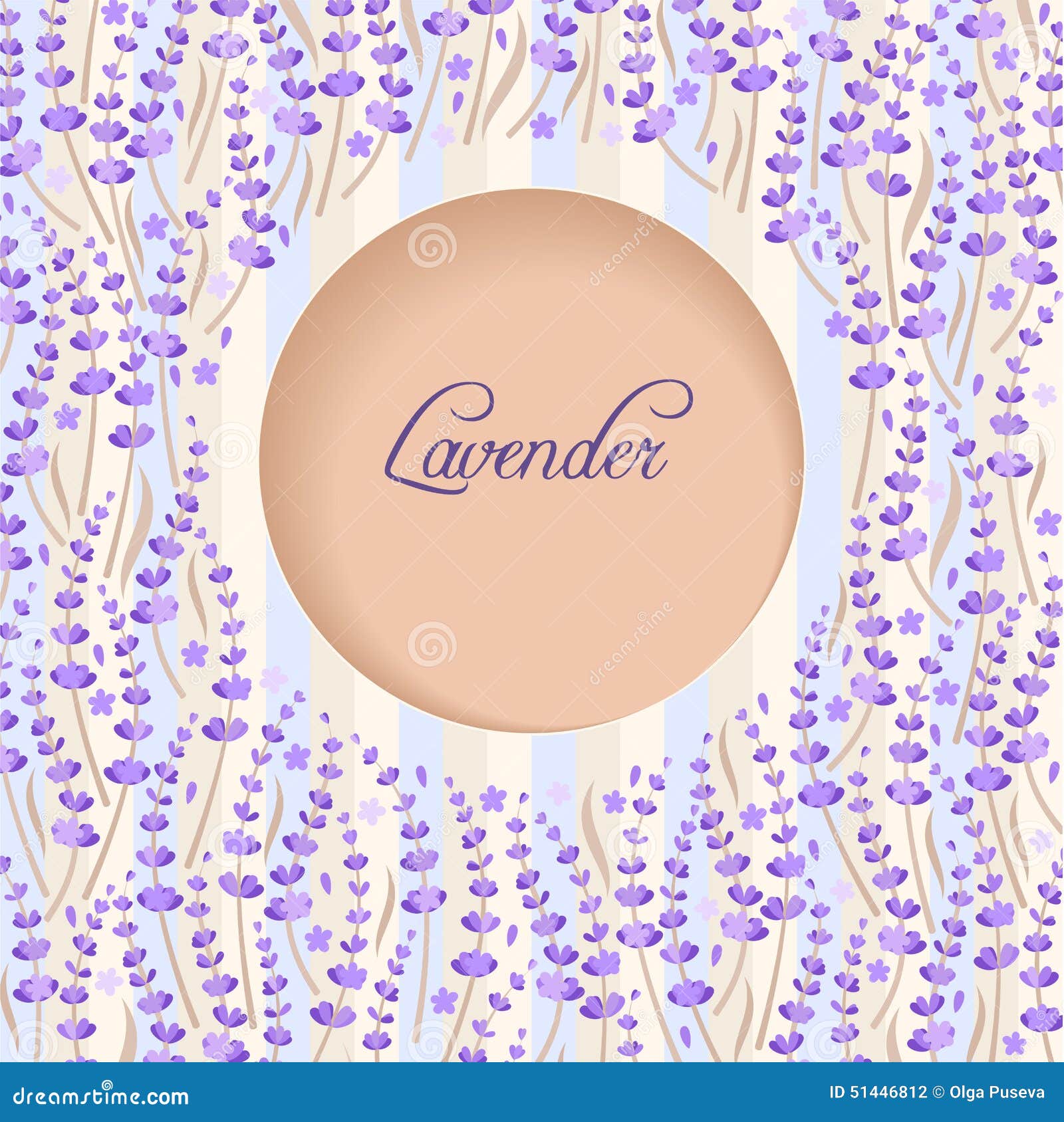 Lavender circle stock vector. Illustration of element - 51446812