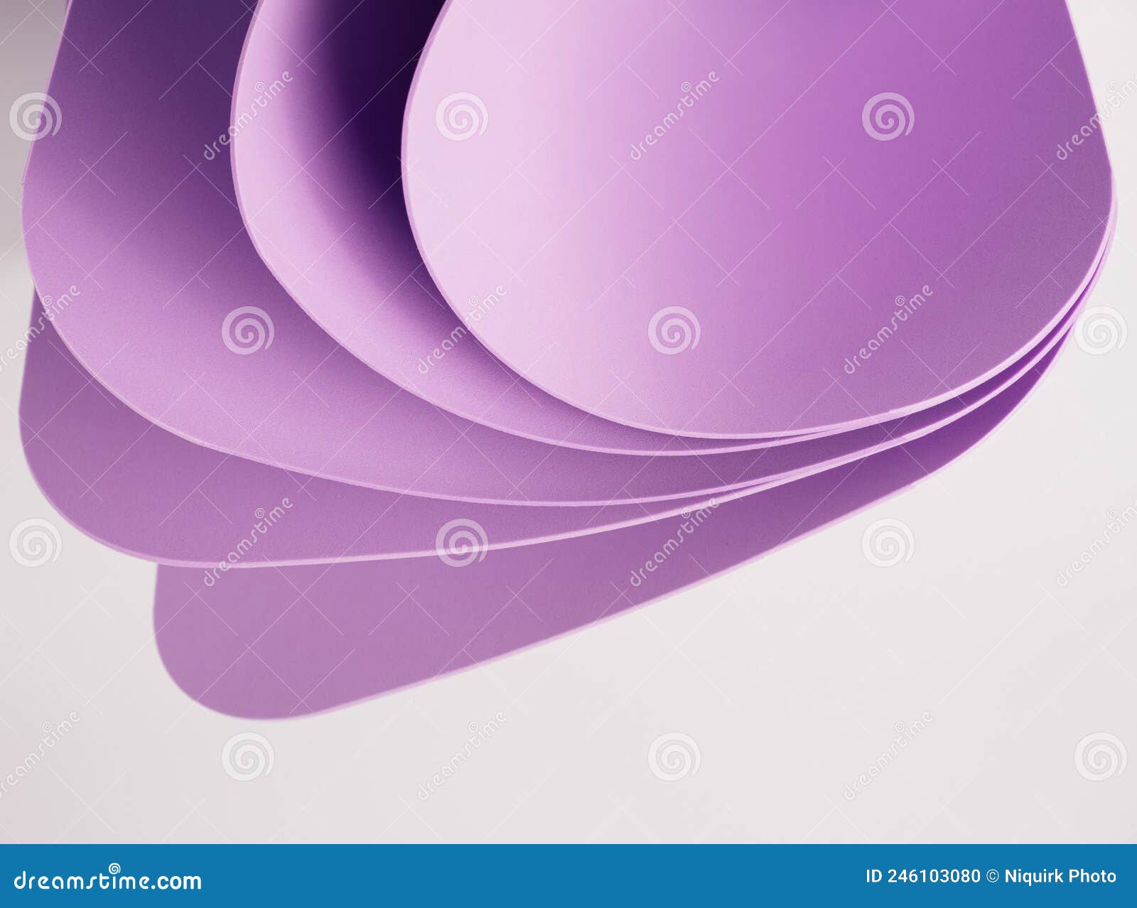 Lavender Curvy Shape Elements on a Bright Background. Stock ...
