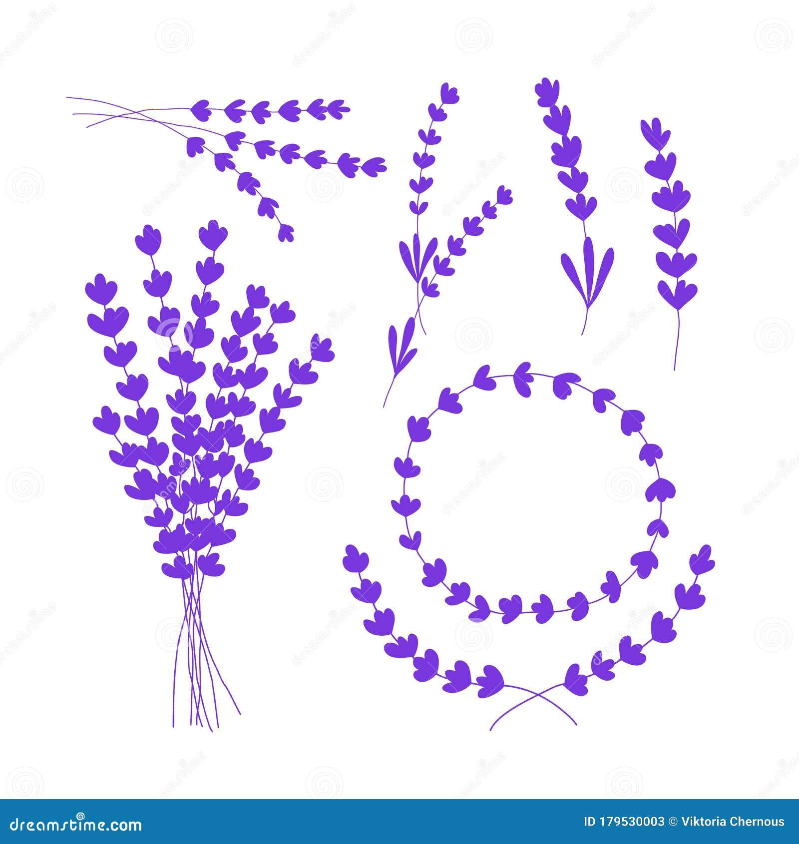 Lavender doodle icon stock illustration. Illustration of herbal - 179530003