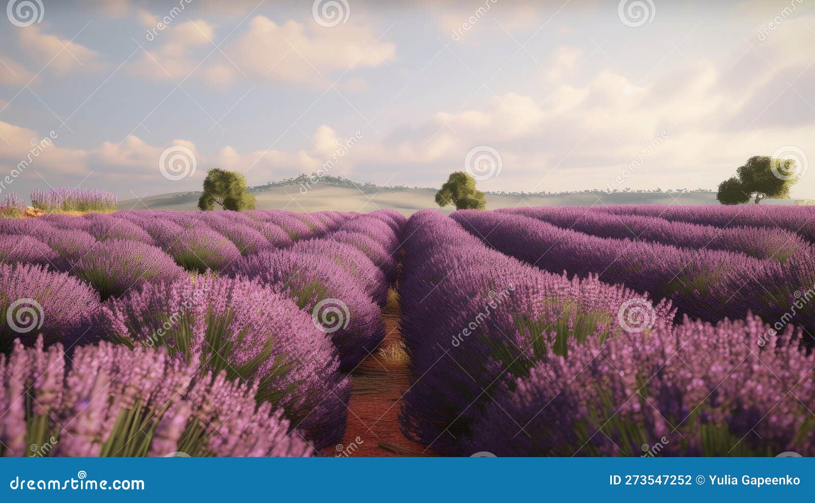 Lavender Field. Illustration AI Generative Stock Illustration ...