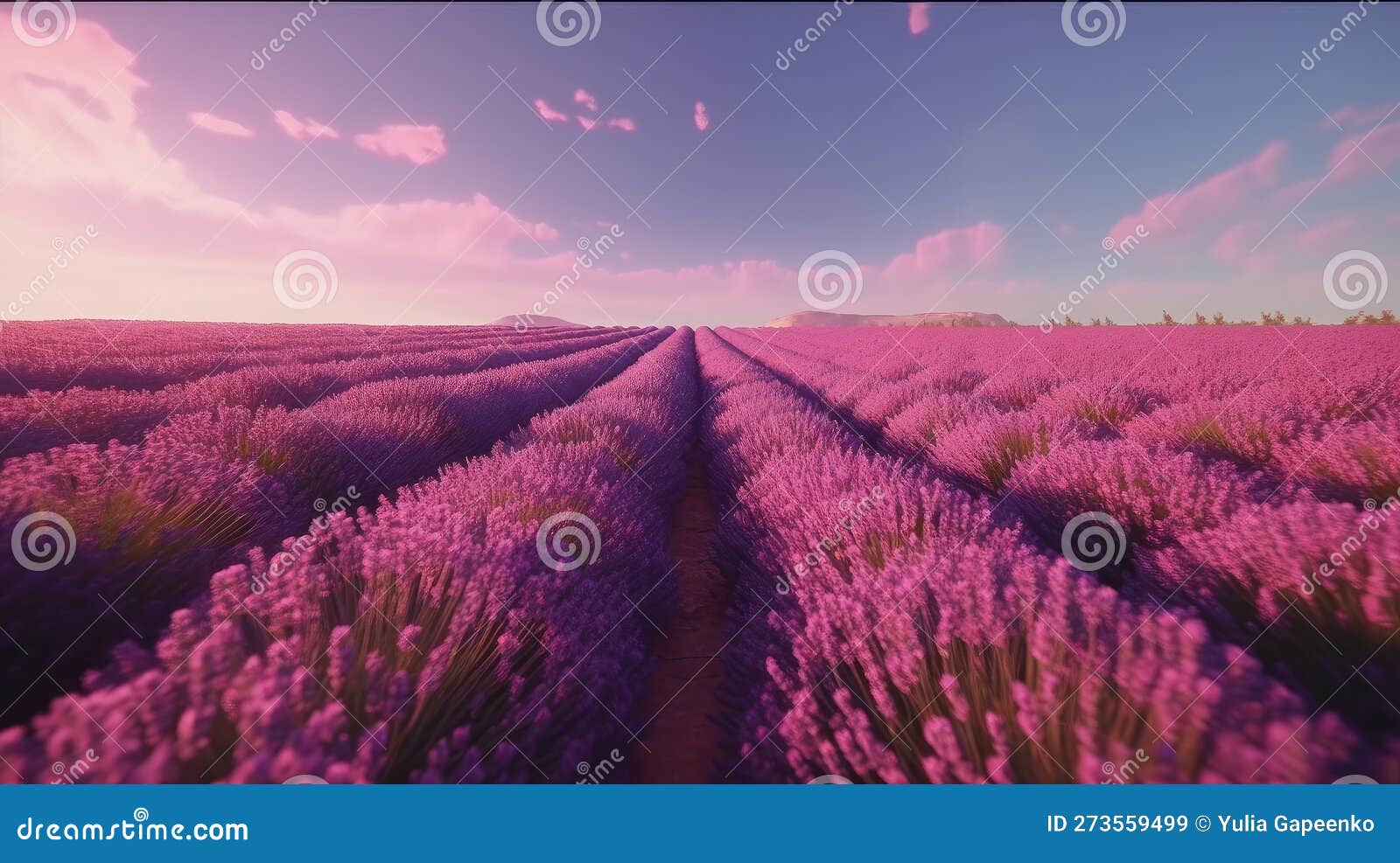 Lavender Field. Illustration AI Generative Stock Illustration ...