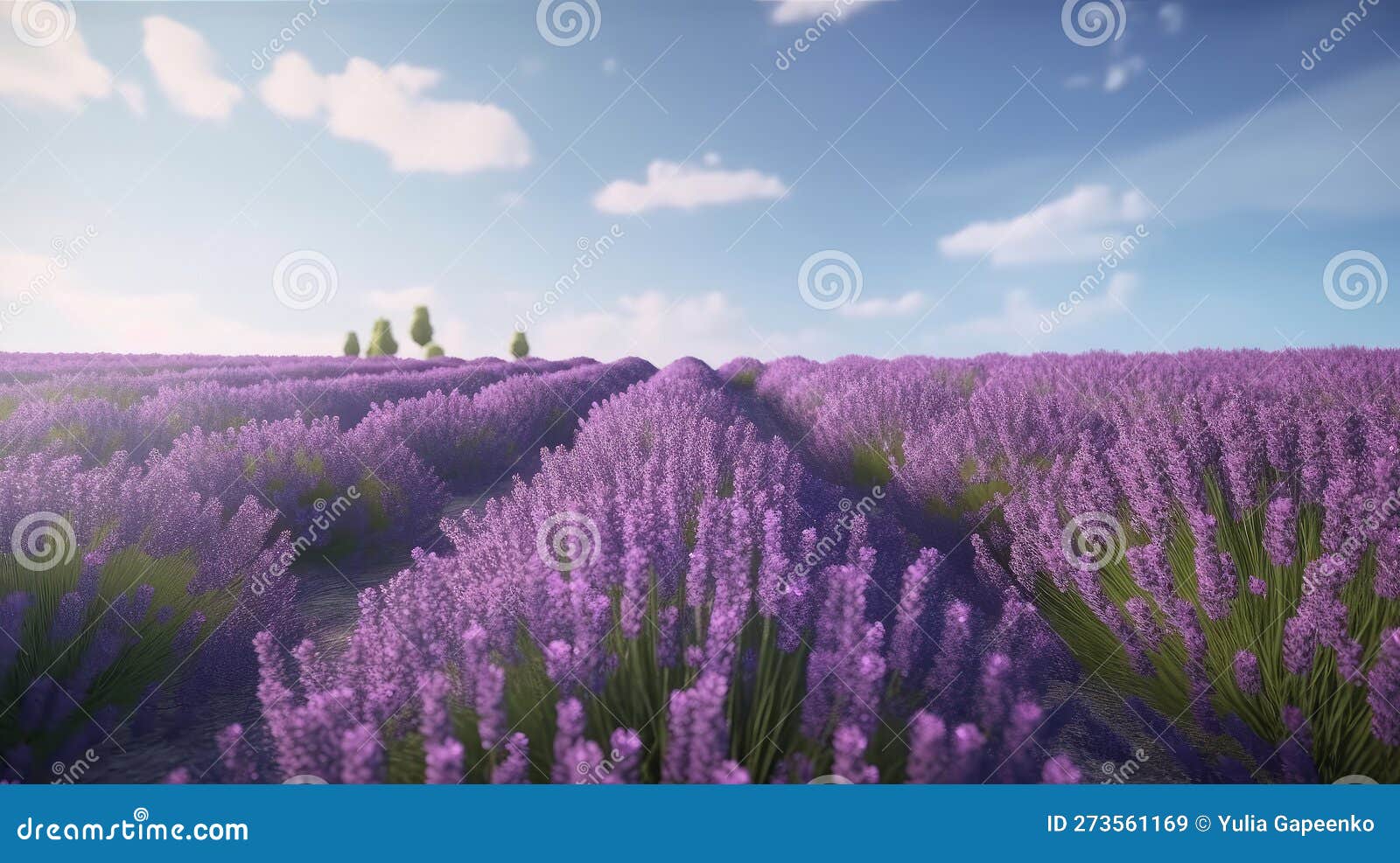 Lavender Field. Illustration AI Generative Stock Illustration ...