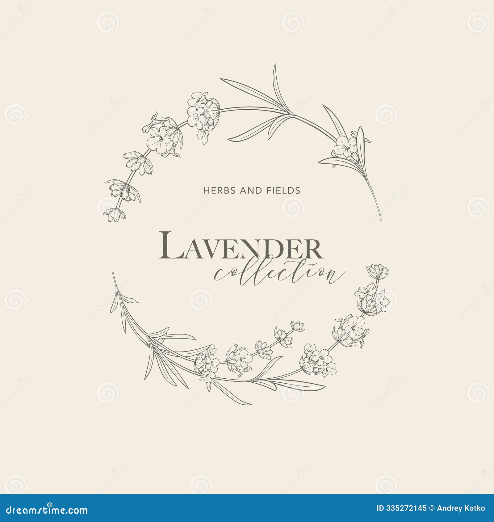 Lavender Flower Vector Logo. Floral Design Label Stock Vector ...