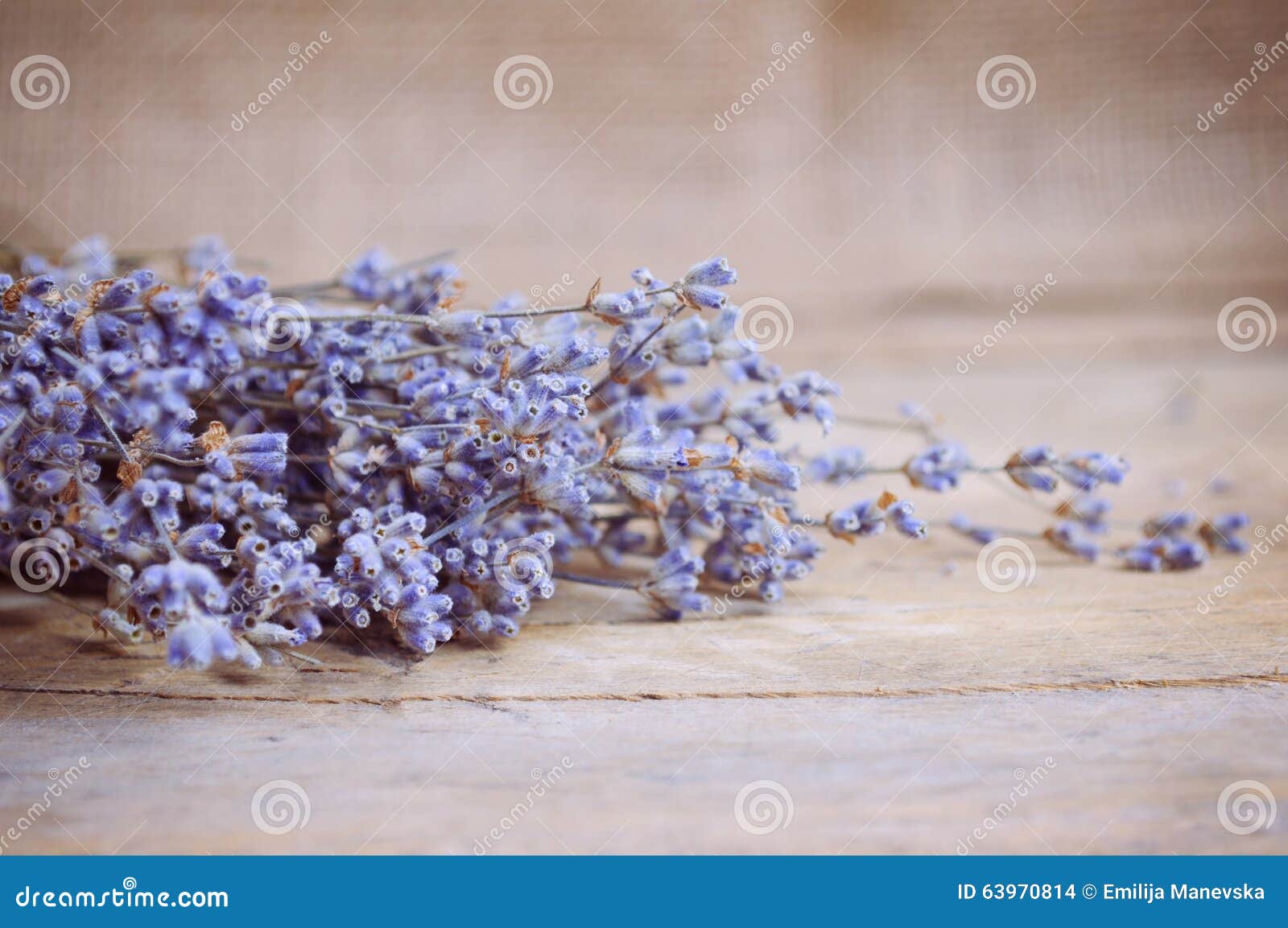 Lavender Flower on Wooden Table Stock Photo - Image of text, purple ...