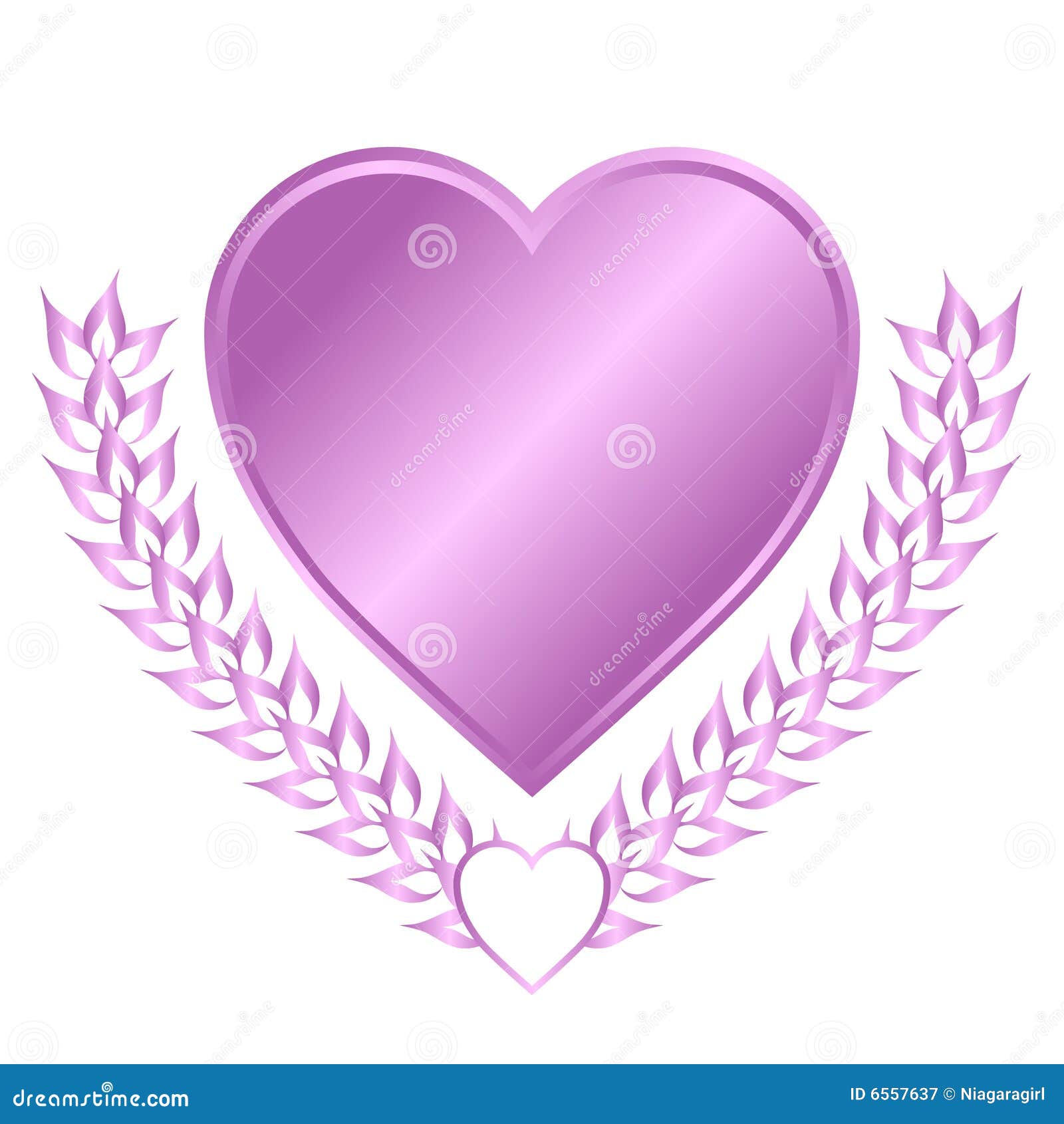 Lavender Heart Crest stock vector. Illustration of soft - 6557637