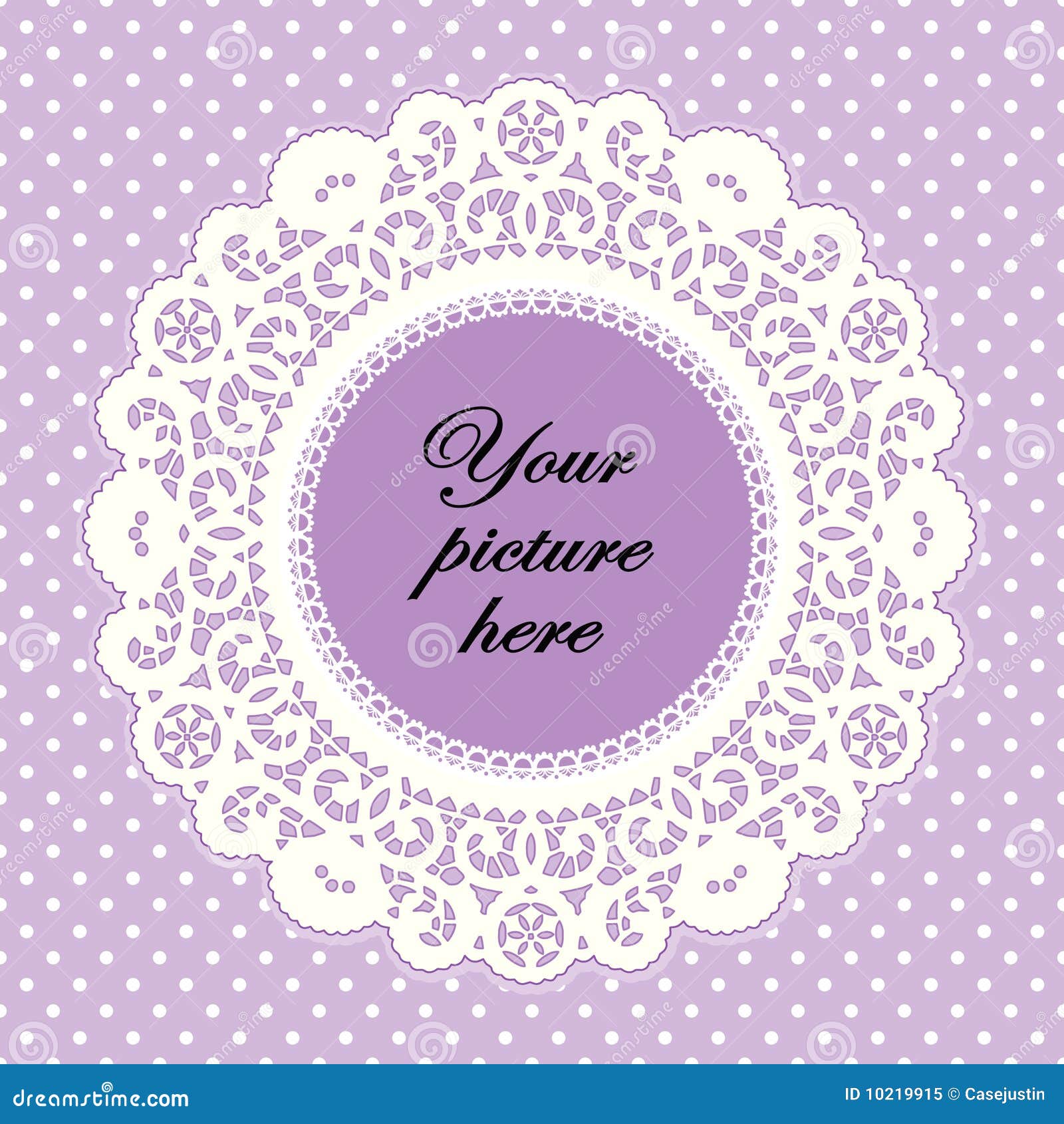 Lace Doily, Round Cutout Paper Frame Template Cartoon Vector ...