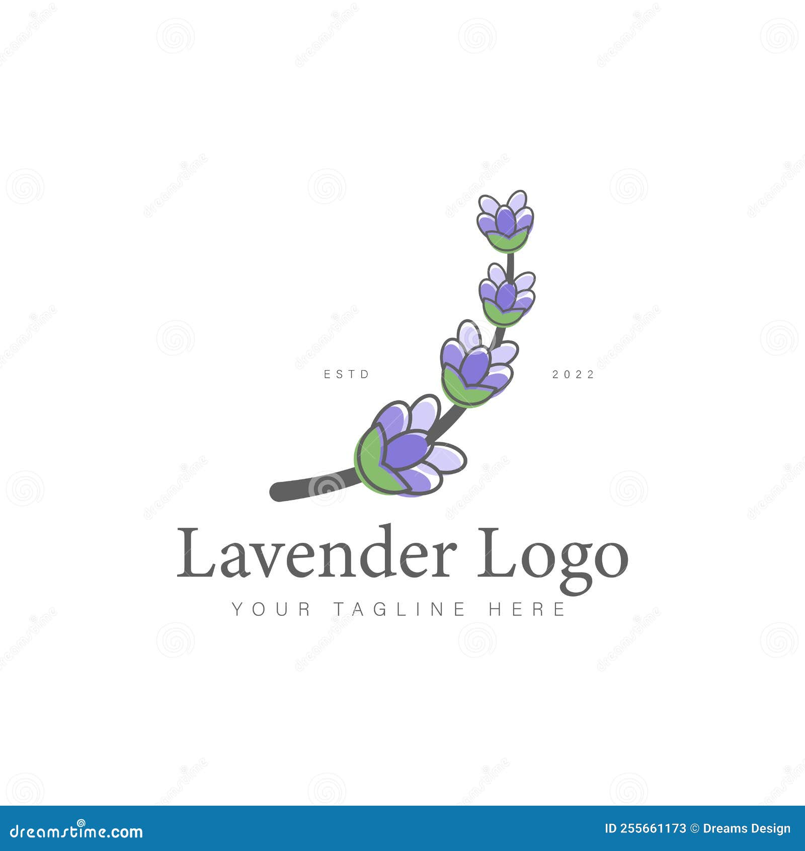 Lavender Logo Design Icon Illustration Stock Vector - Illustration of ...