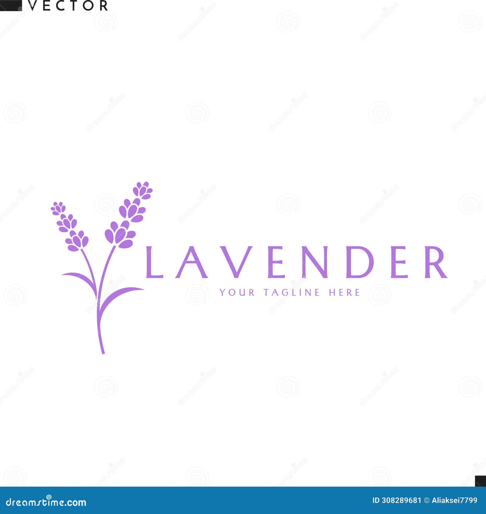 Lavender logo stock vector. Illustration of flower, lavender - 308289681
