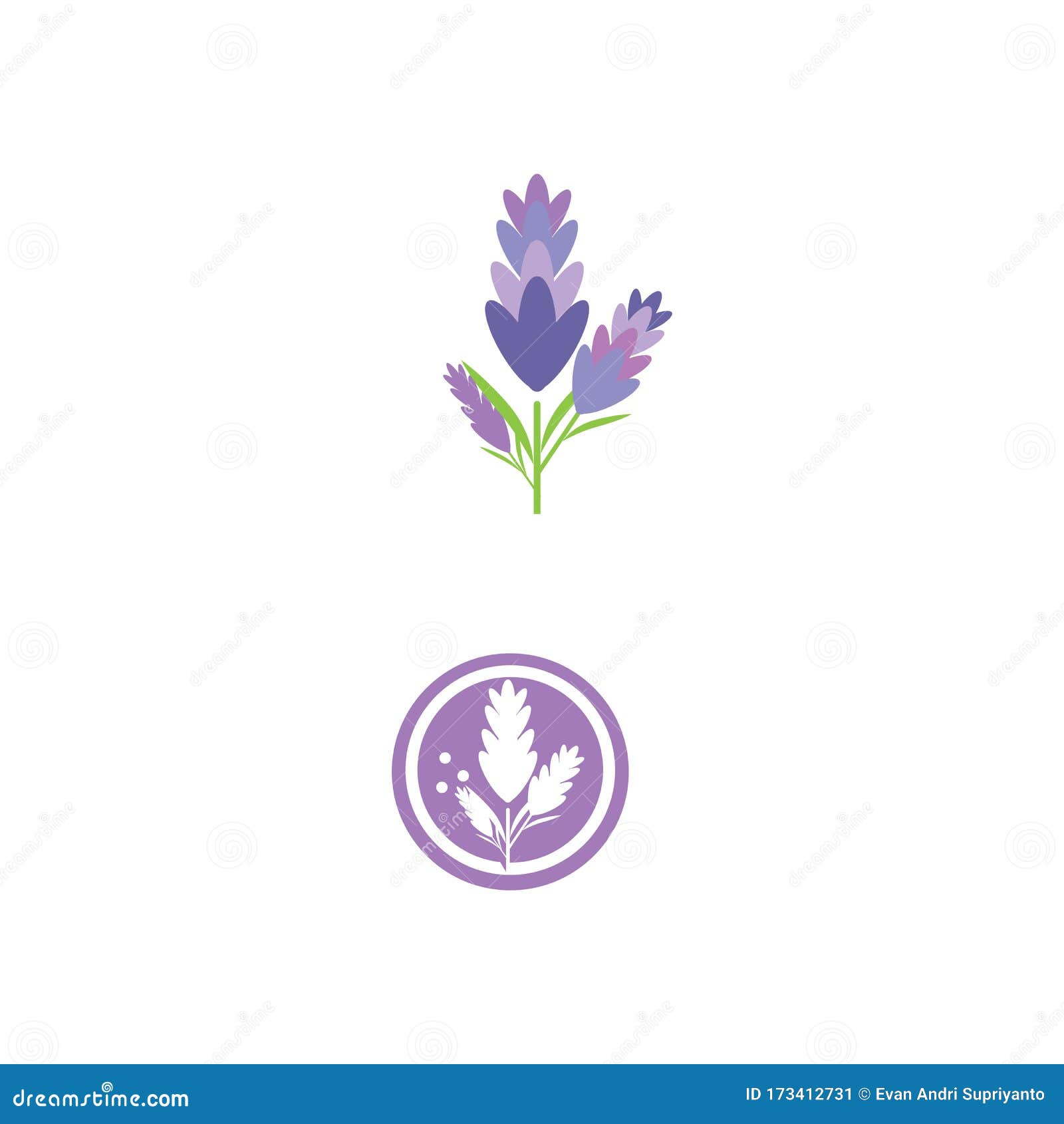 Lavender Logo Template Vector Symbol Stock Vector - Illustration of ...