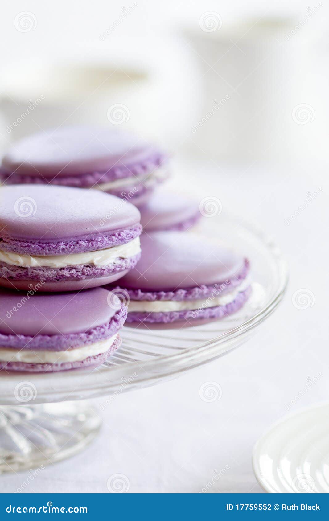 Lavender macarons stock photo. Image of macaroons, high - 17759552