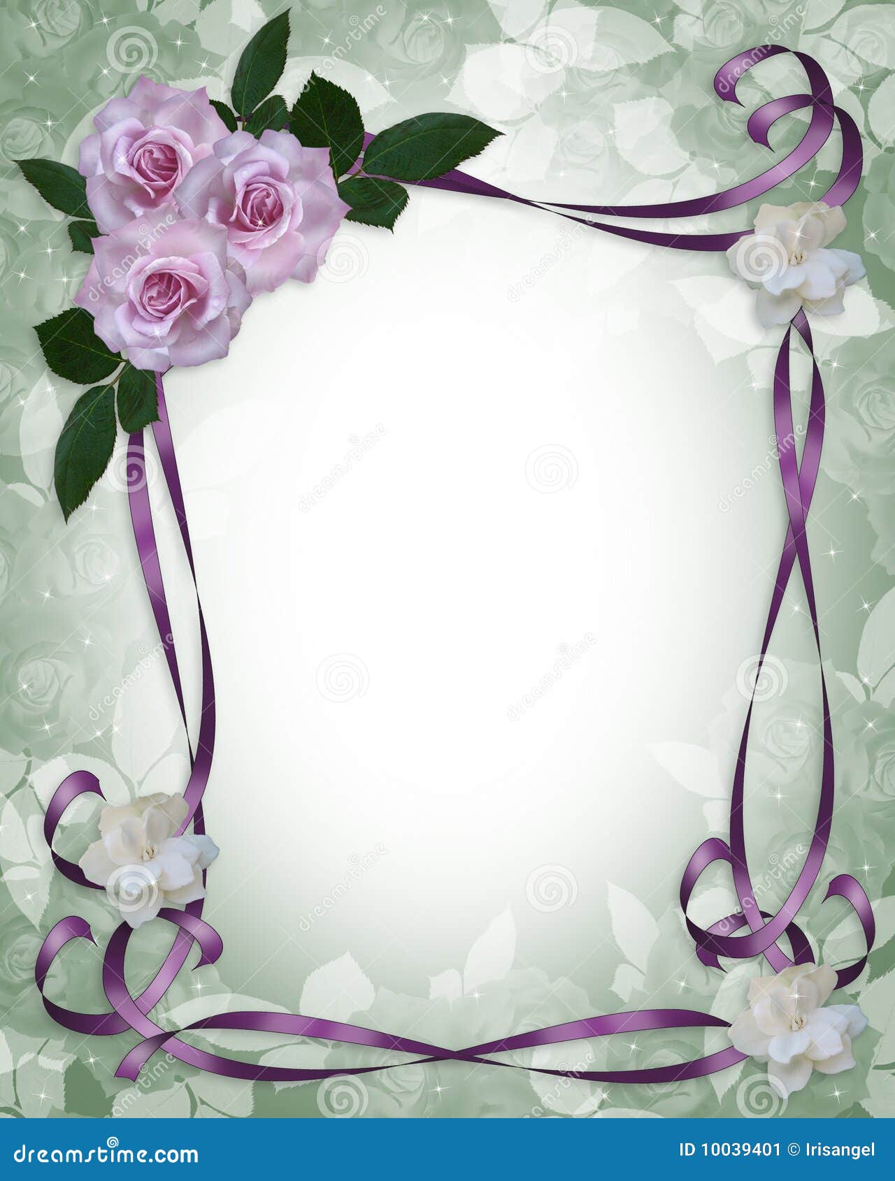 Lavender Roses Border Royalty-Free Illustration | CartoonDealer.com ...