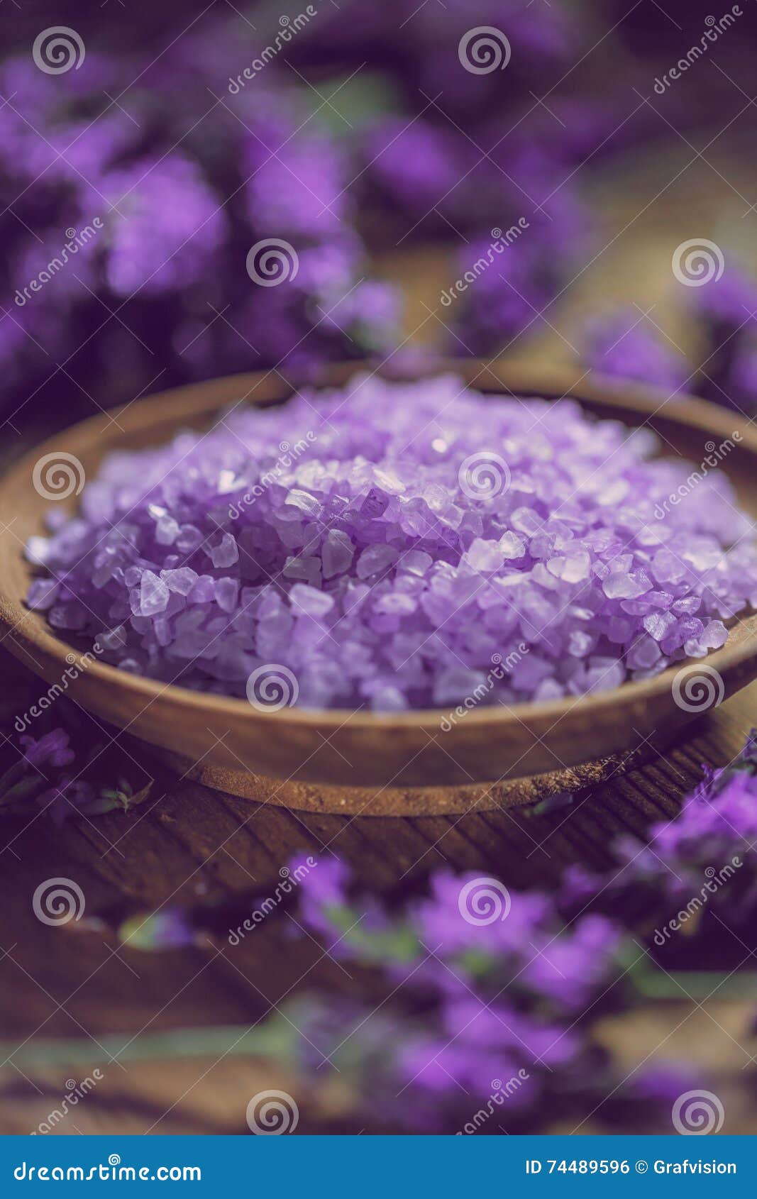 Lavender sea salt stock photo. Image of flowers, healthy - 74489596