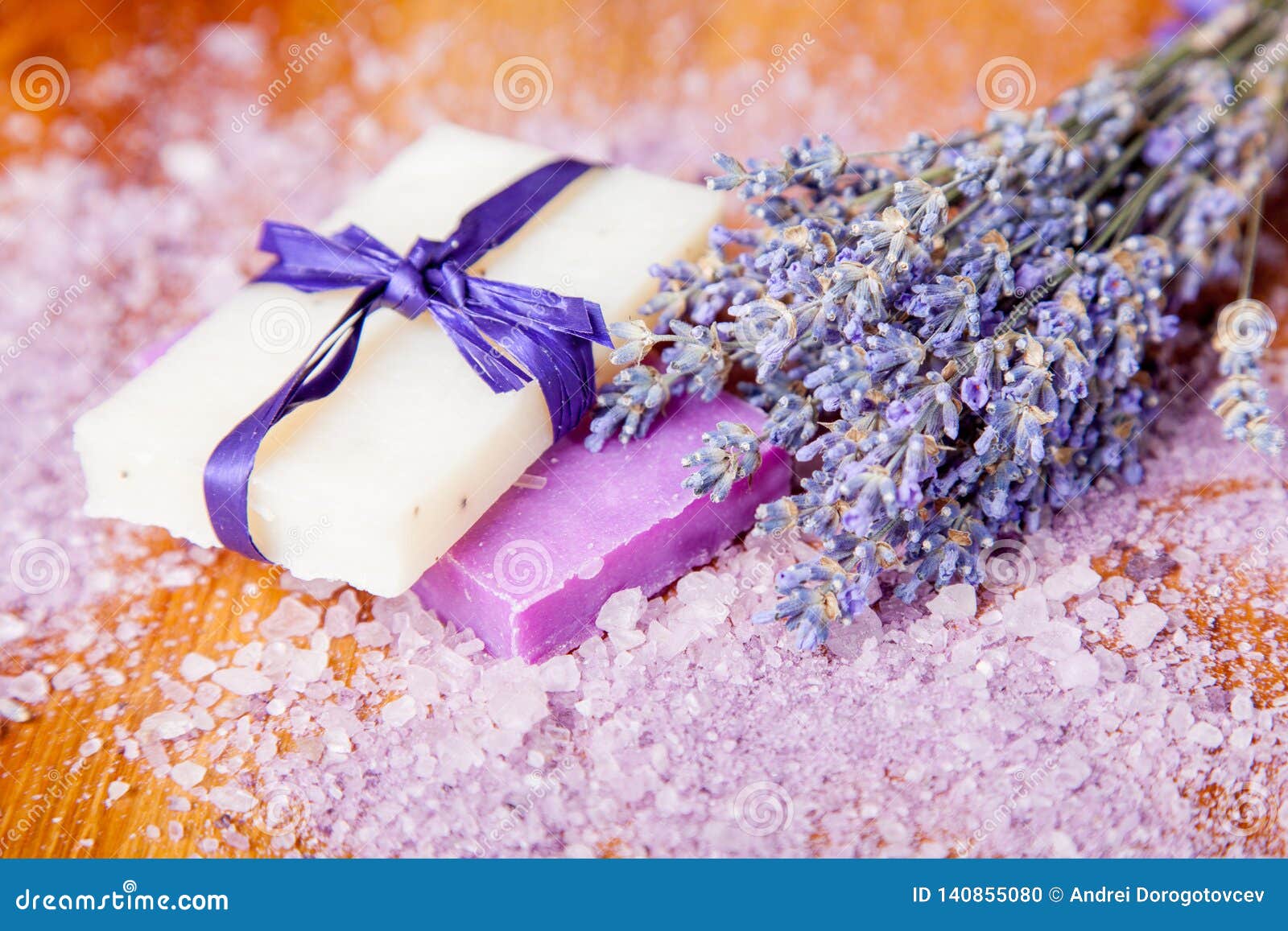 Lavender Soap with a Bouquet of Lavender Stock Photo - Image of herbal ...
