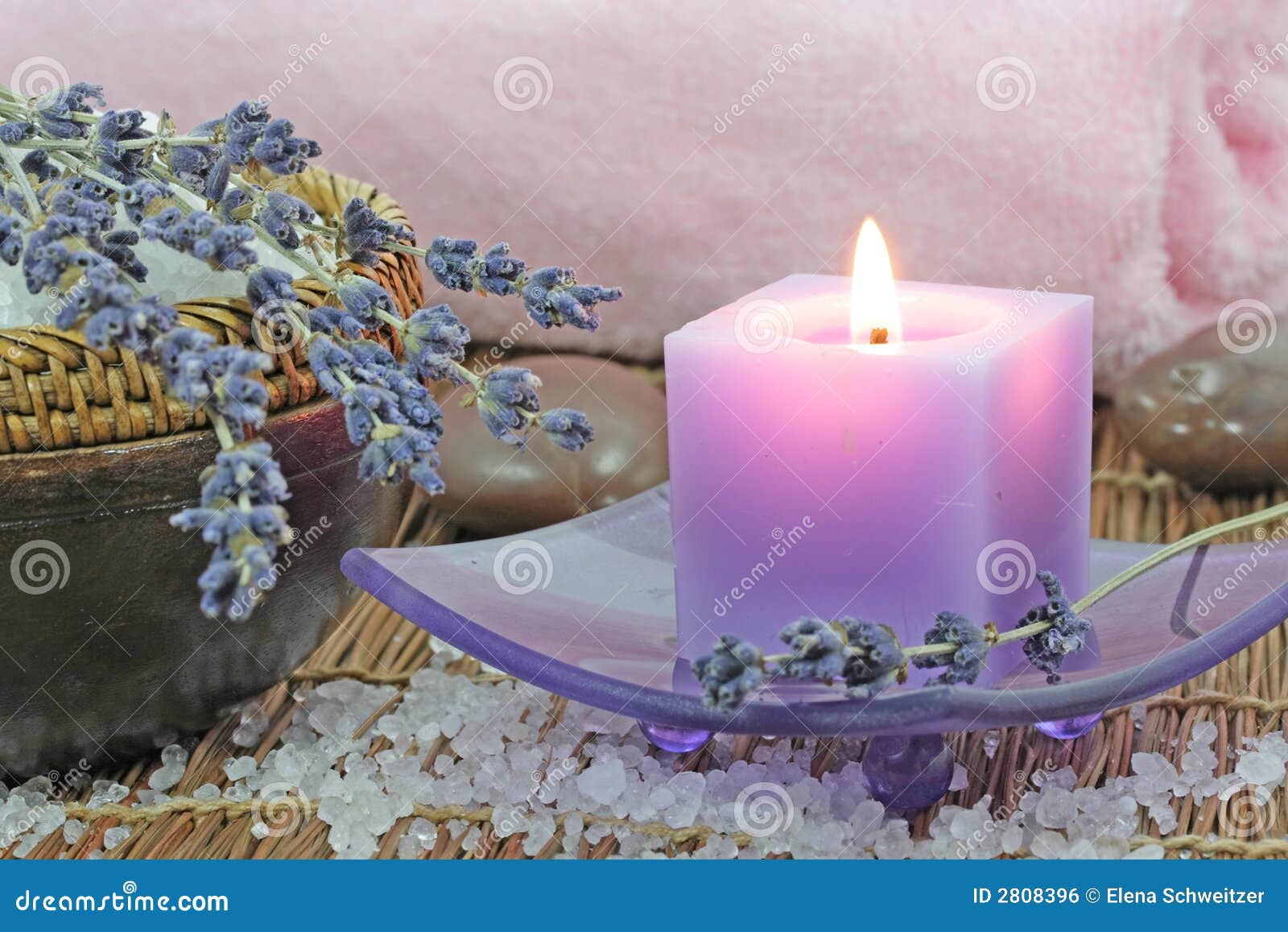 Lavender spa stock photo. Image of bath, stone, decorating - 2808396