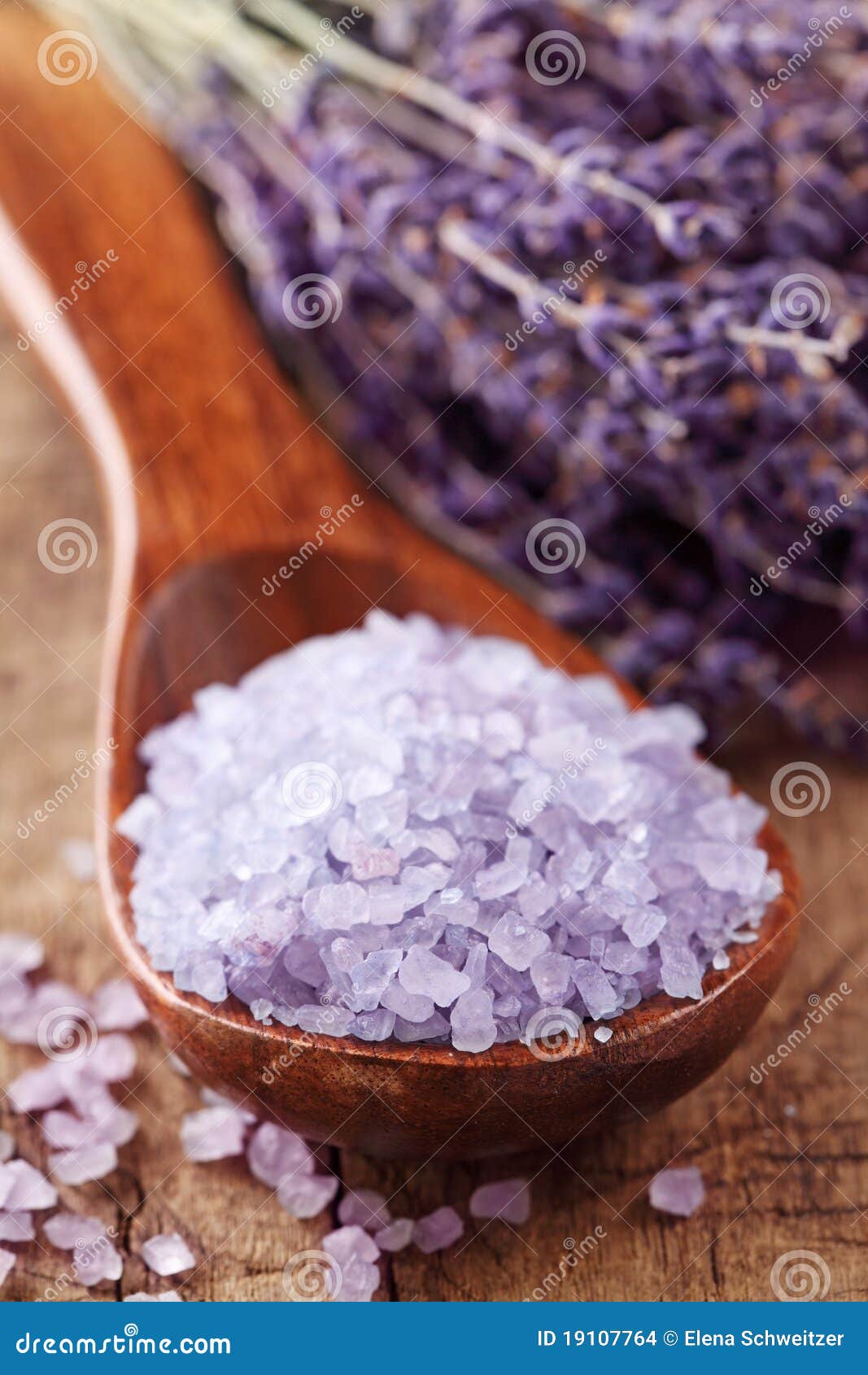 Lavender spa with sea salt stock photo. Image of details - 19107764