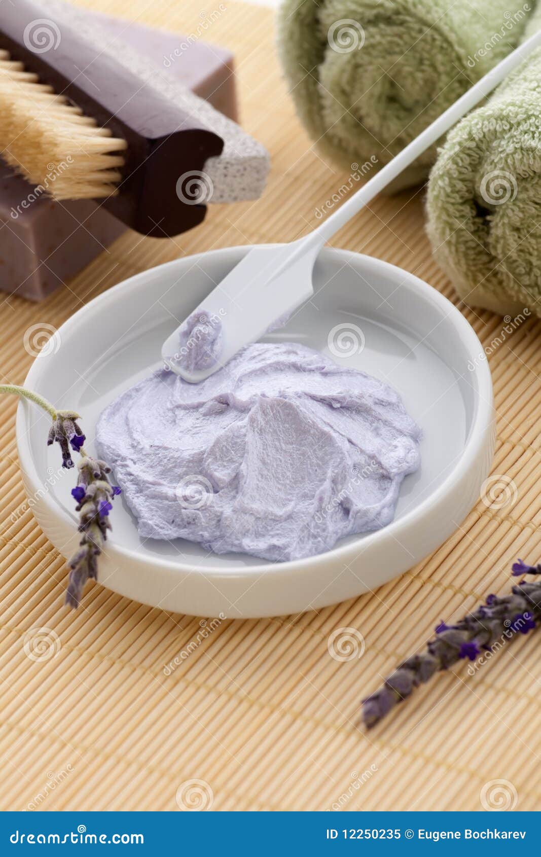 Lavender spa set stock image. Image of soap, beauty, alternative - 12250235