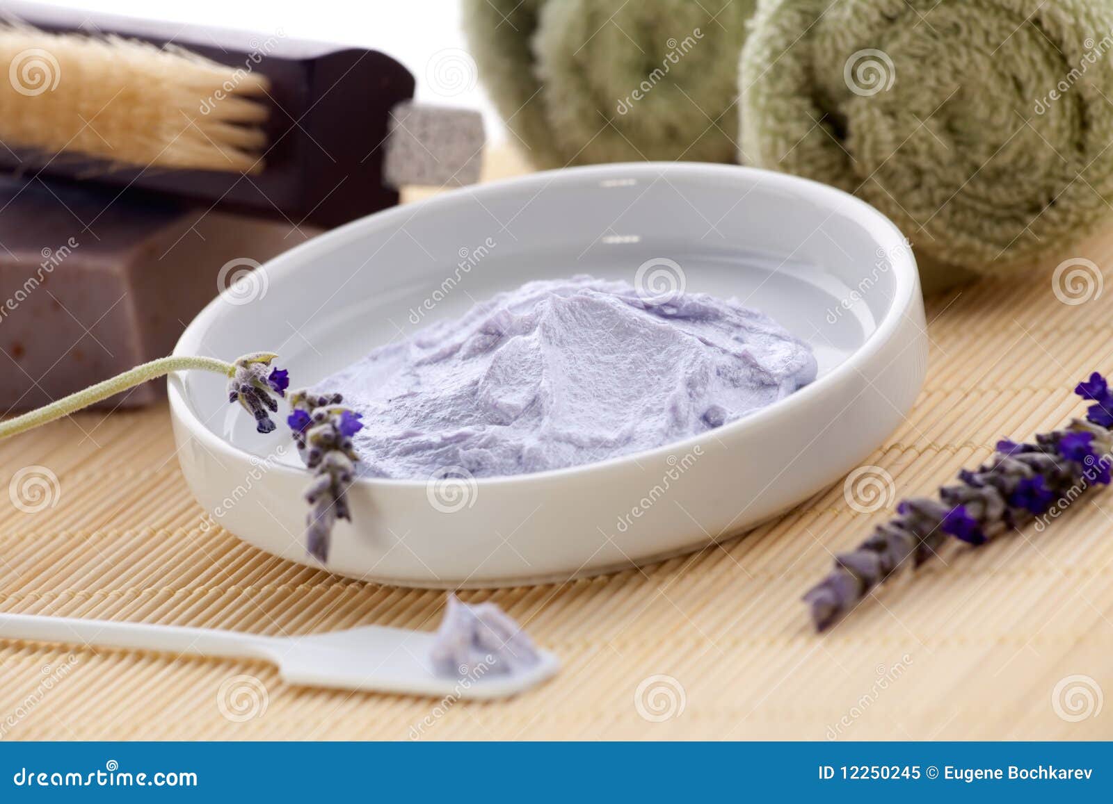 Lavender spa set stock image. Image of scrub, aromatherapy - 12250245