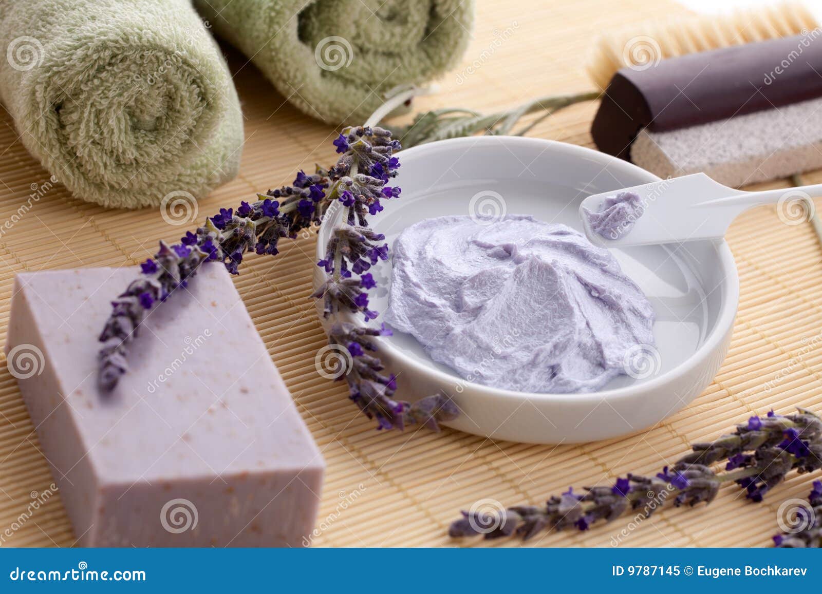 Lavender spa set stock image. Image of plant, flowers - 9787145