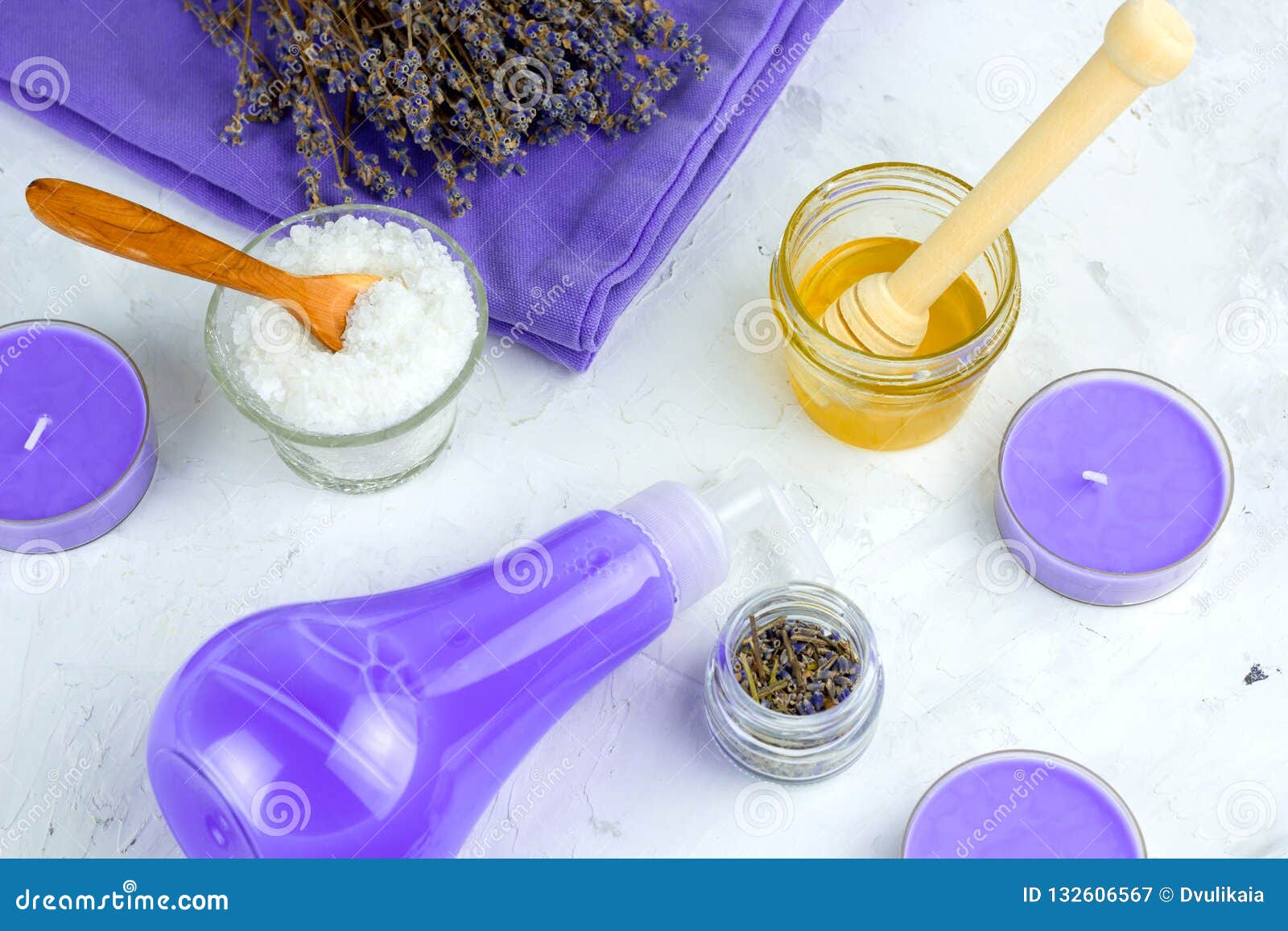 Lavender spa set stock image. Image of relaxation, burning - 132606567