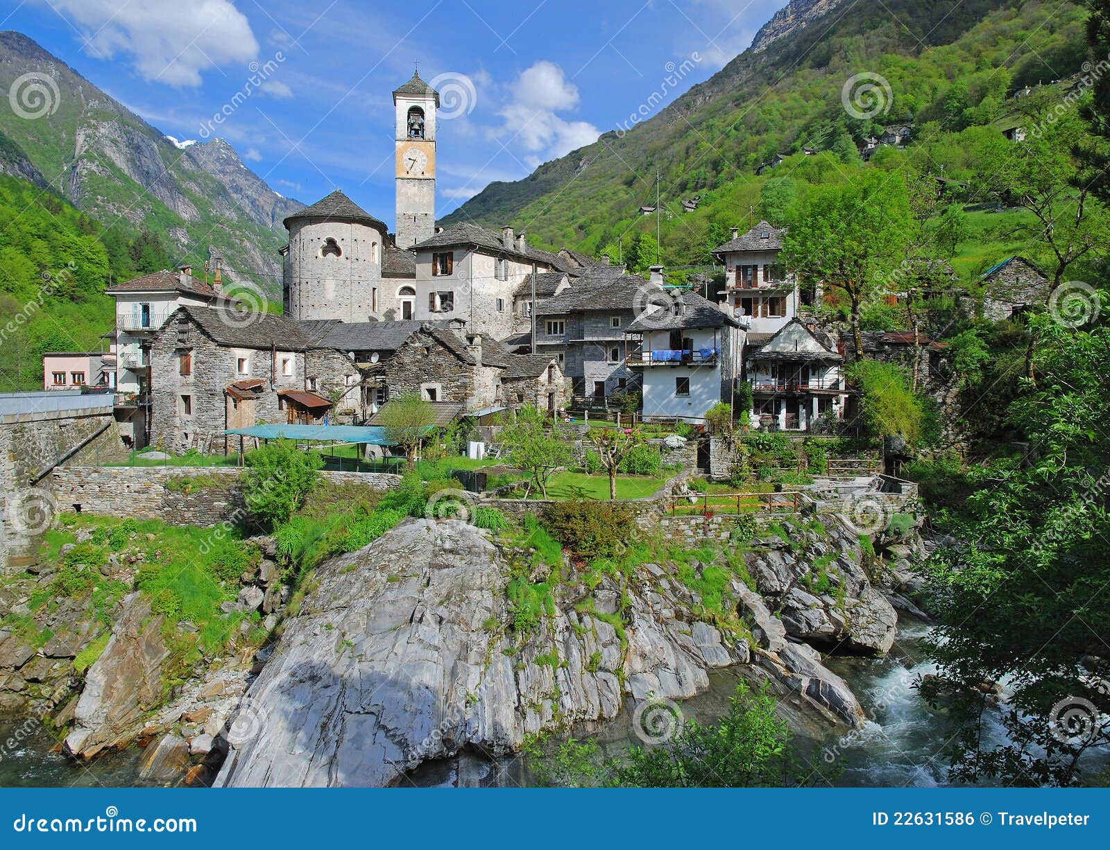 Lavertezzo, Verzasca Tal, Ticino Stockfoto - Bild von historisch ...