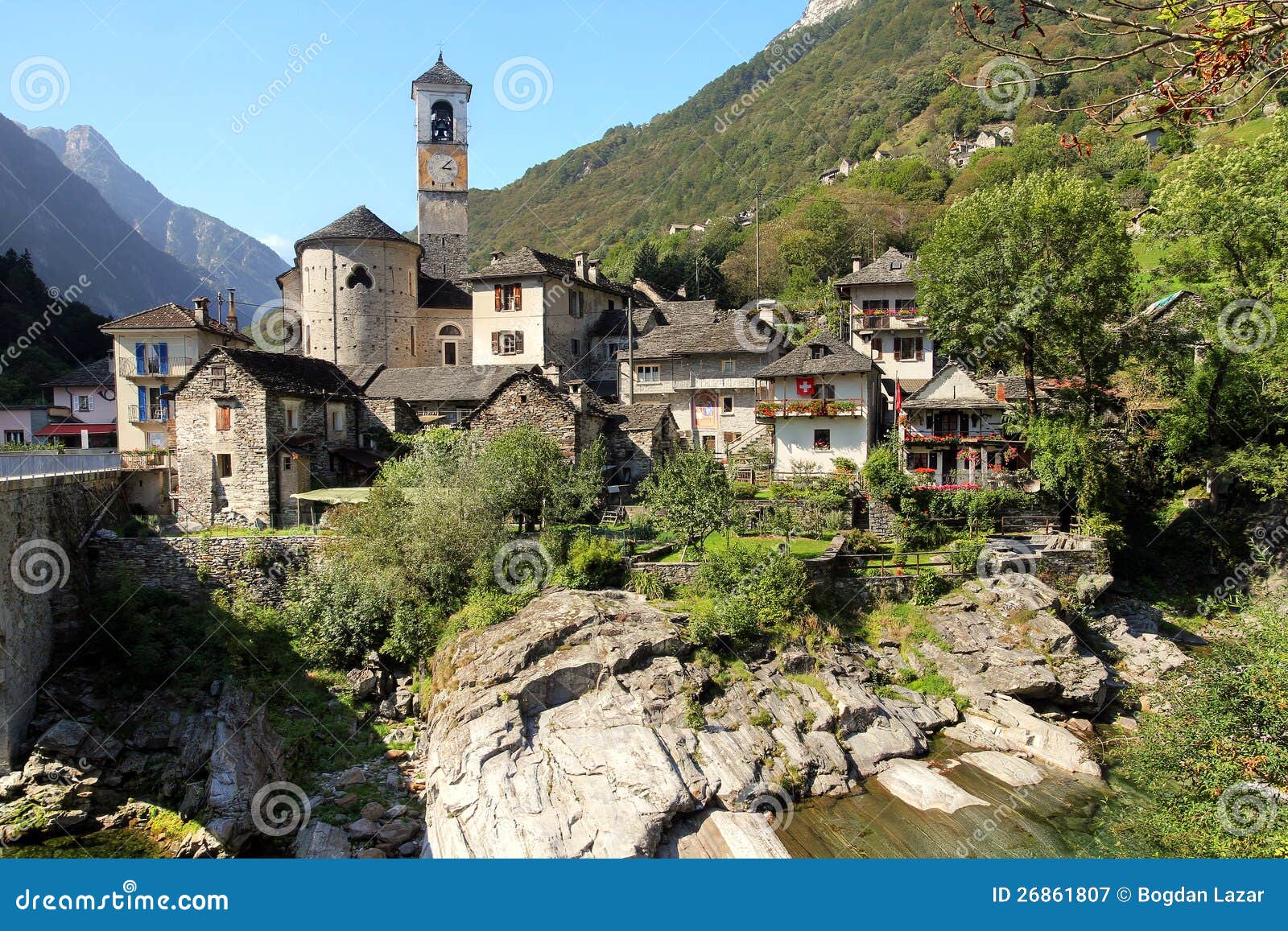 Lavertezzo, Verzasca Valley, Switzerland Stock Image - Image of ...
