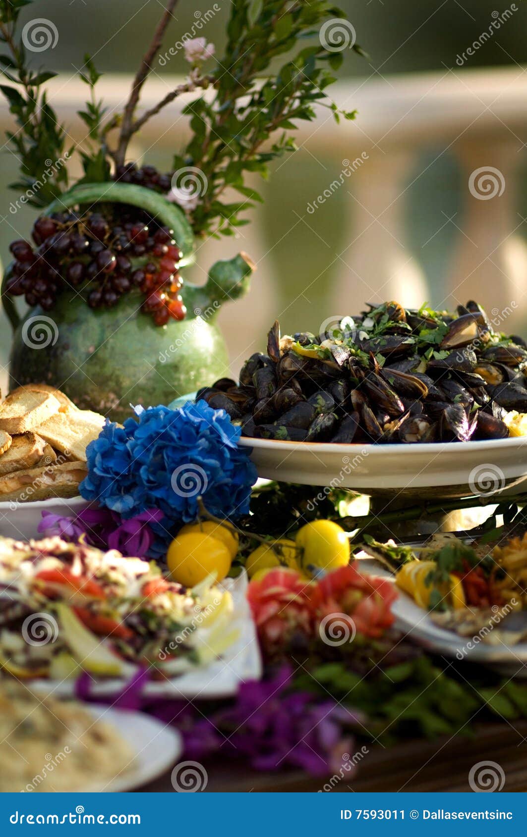 A lavish buffet stock image. Image of garnish, celebration - 7593011