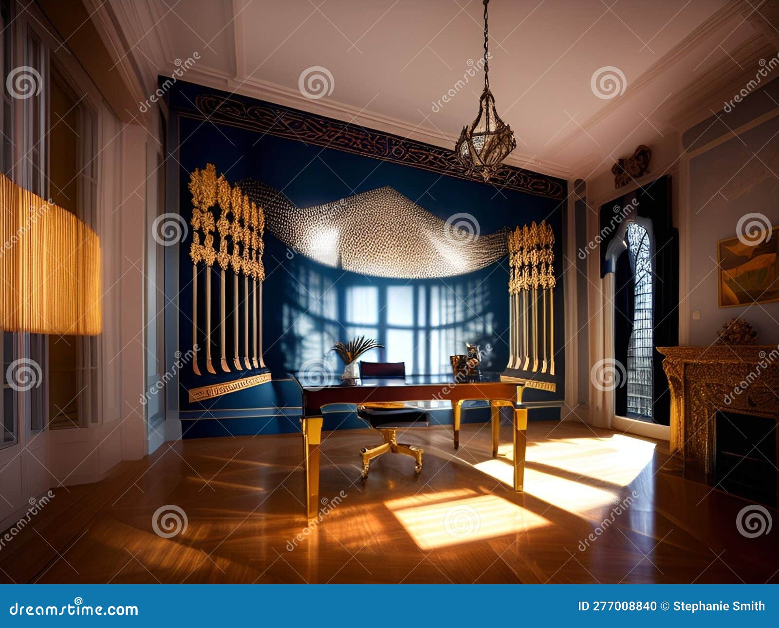 Lavish Office Design stock illustration. Illustration of bright - 277008840