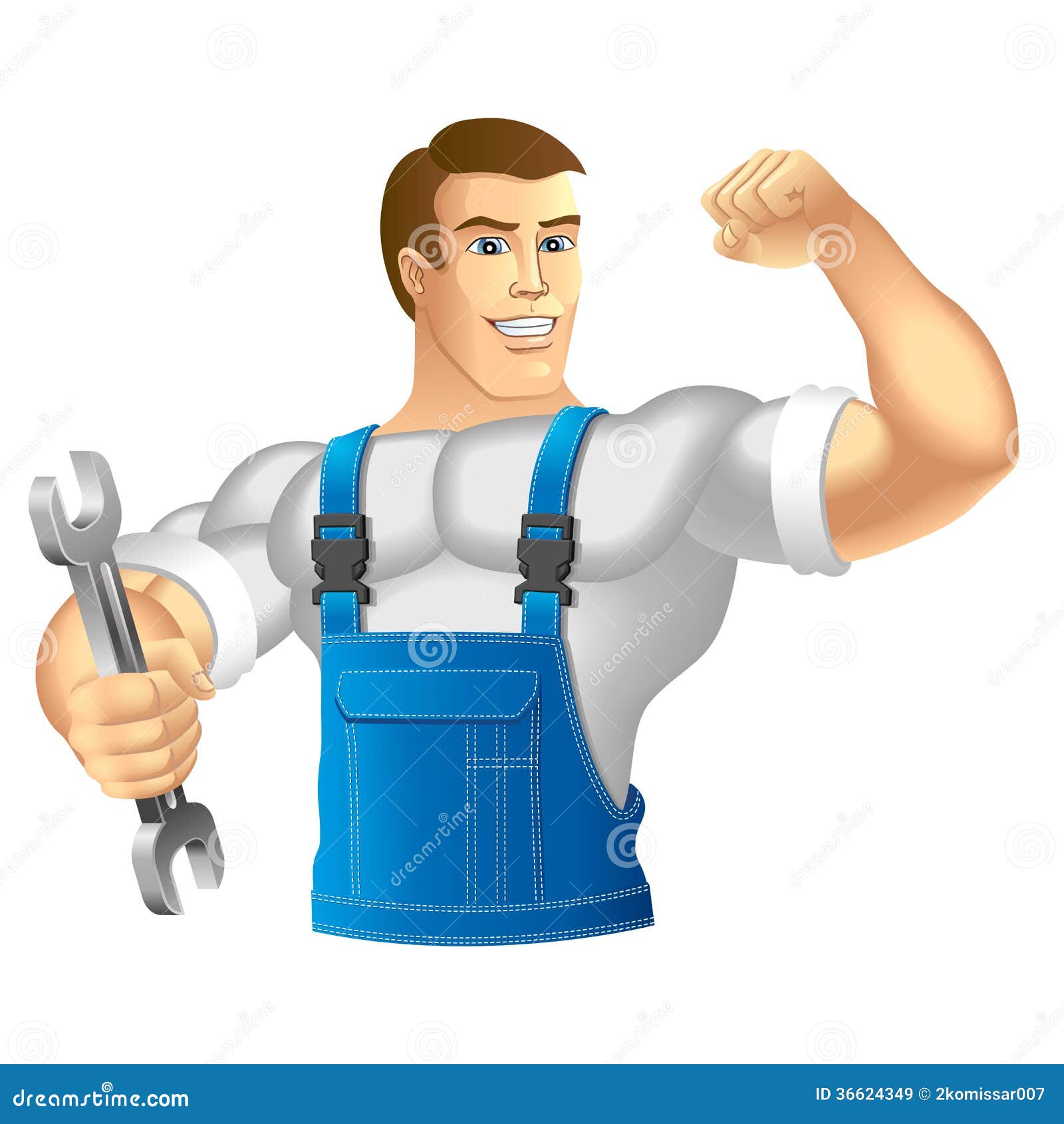 Lavoratore illustrazione vettoriale. Illustrazione di armi - 36624349