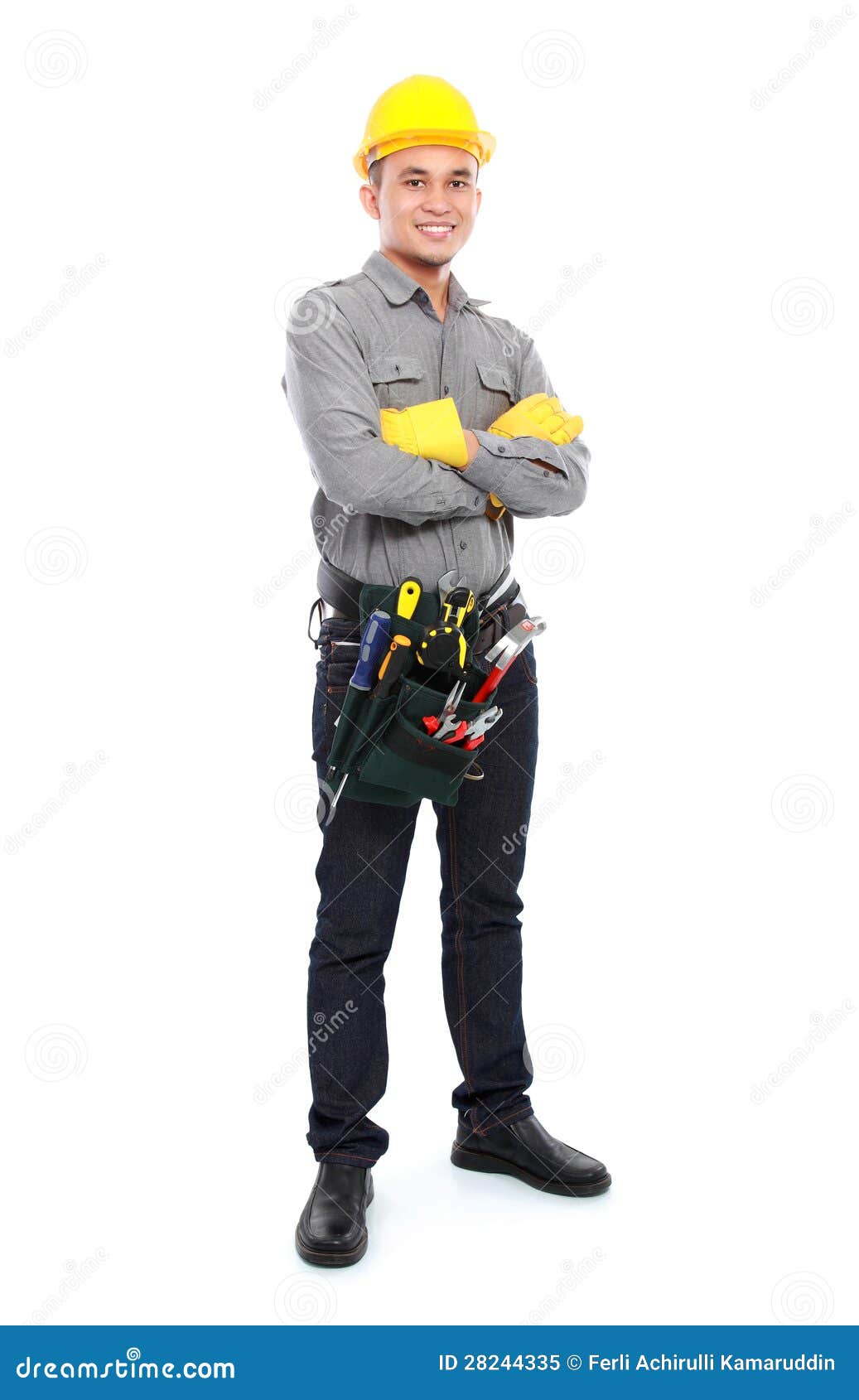 Lavoratore Pronto a Lavorare Immagine Stock - Immagine di appaltatore ...