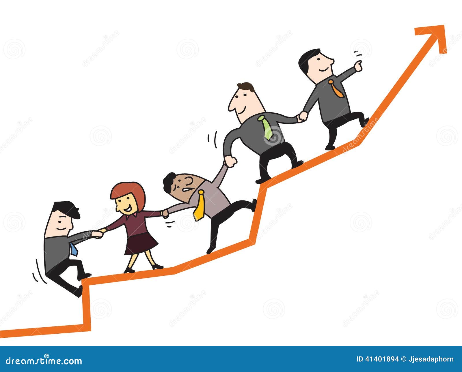 Lavoro Di Squadra a Successo Illustrazione Vettoriale - Illustrazione ...