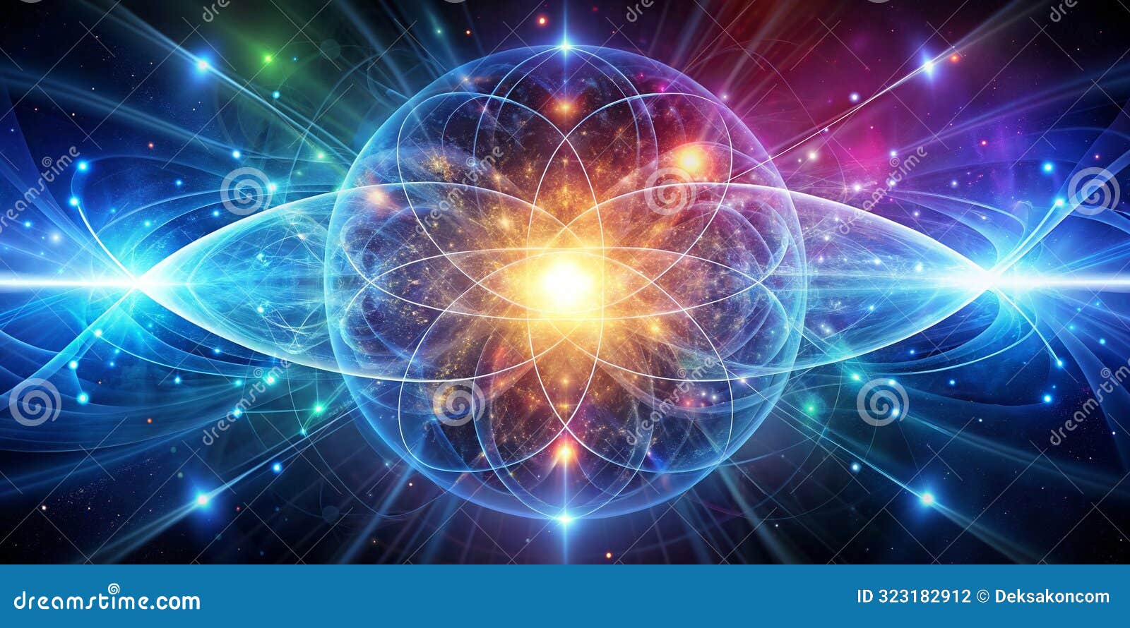 The Law of Attraction and Quantum Physics Abstract Background Creative ...