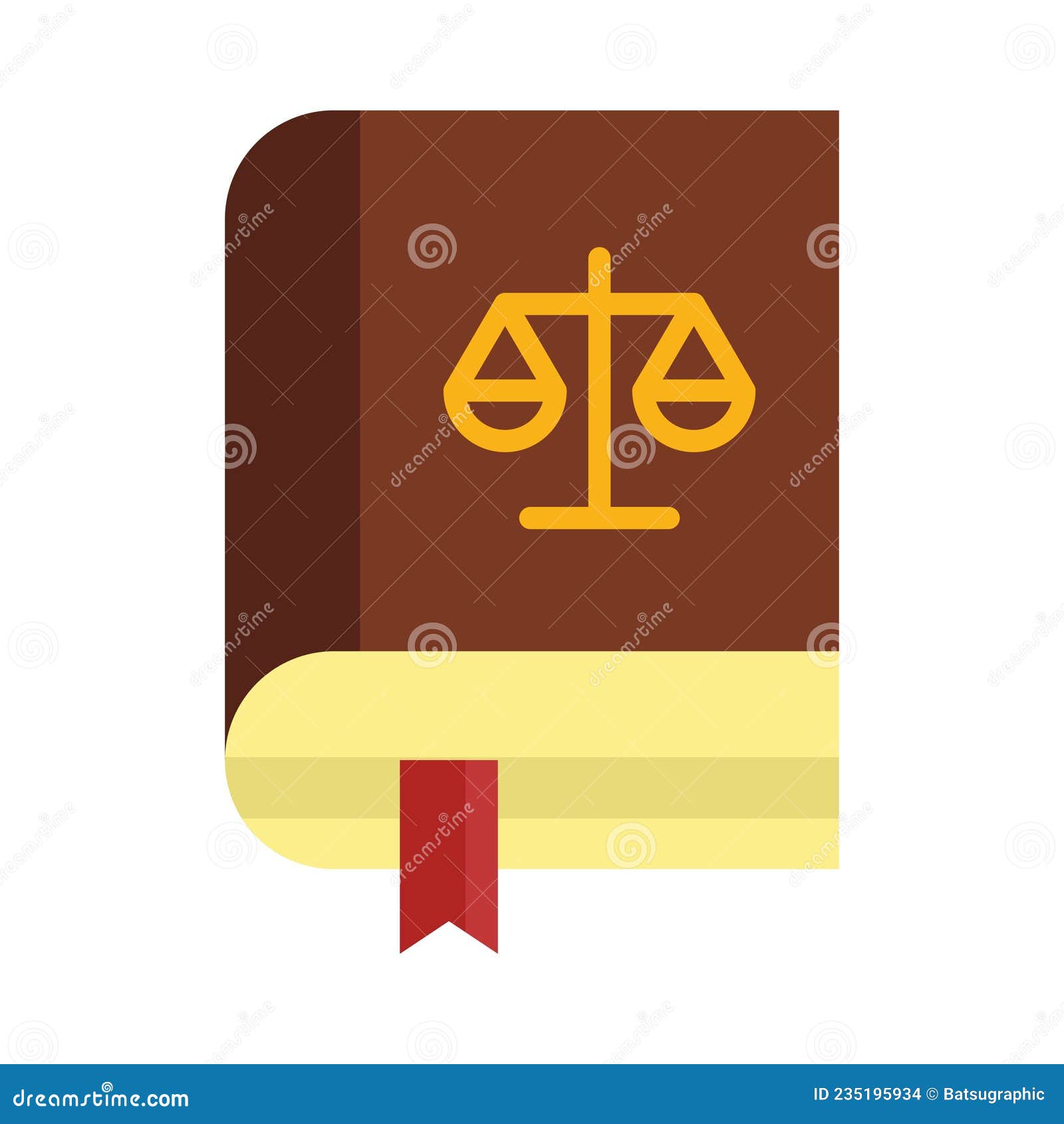 Law Book Flat Clipart Vector Illustration Stock Vector - Illustration ...