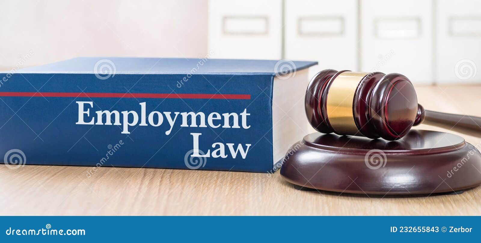 A Law Book with a Gavel - Employment Law Stock Image - Image of ...