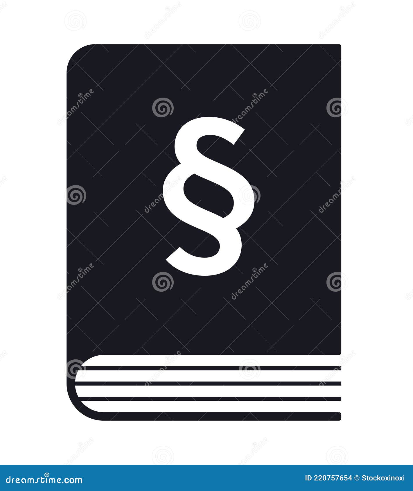 Law Book with Paragraph Symbol Vector Icon Stock Vector - Illustration ...