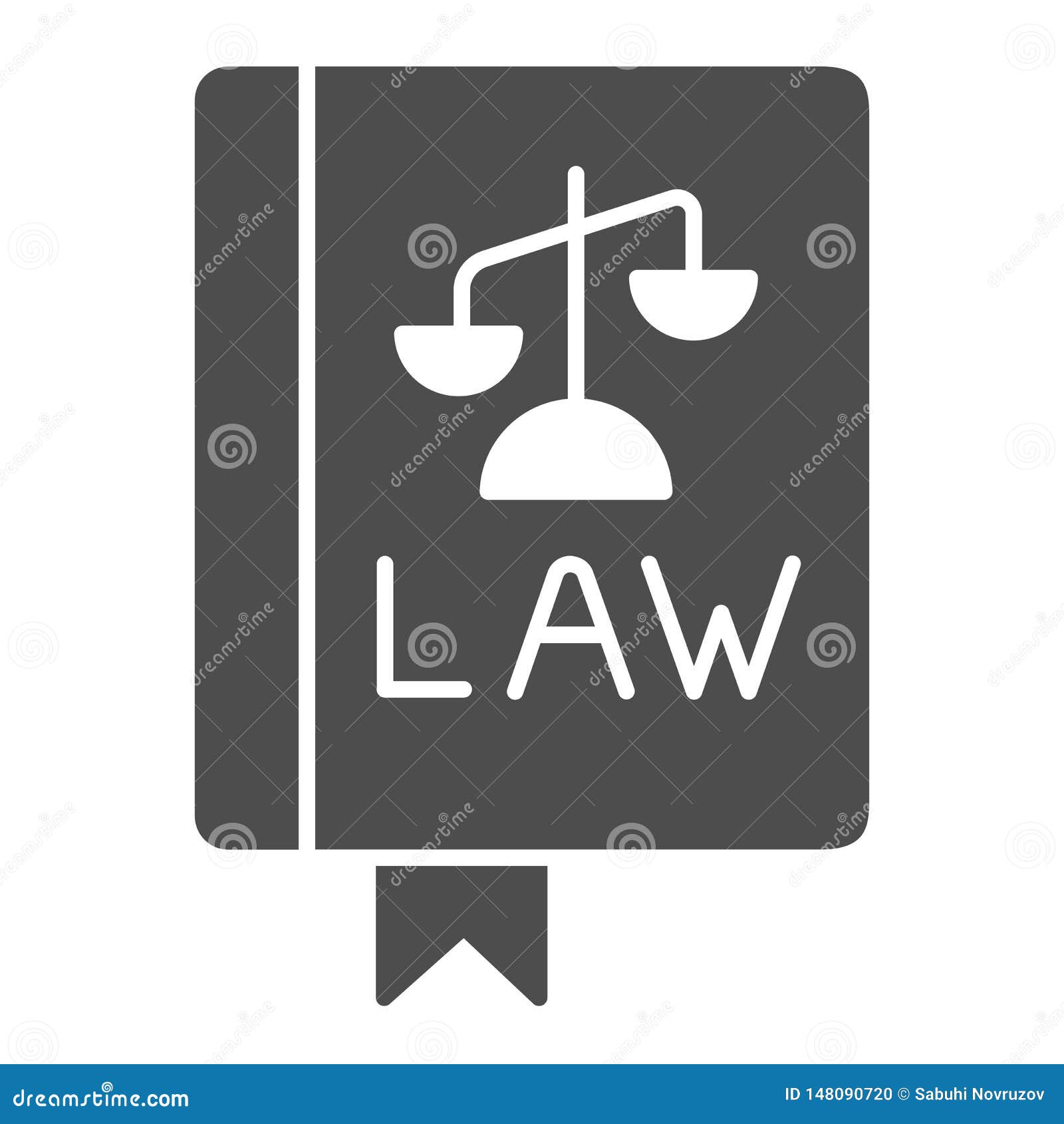 Law Book Solid Icon. Constitutional Law Vector Illustration Isolated on ...