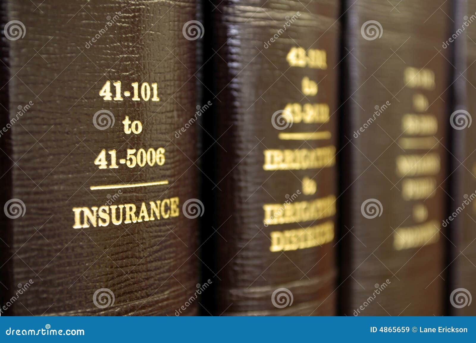 Law Books on Insurance stock image. Image of golden, insurance - 4865659
