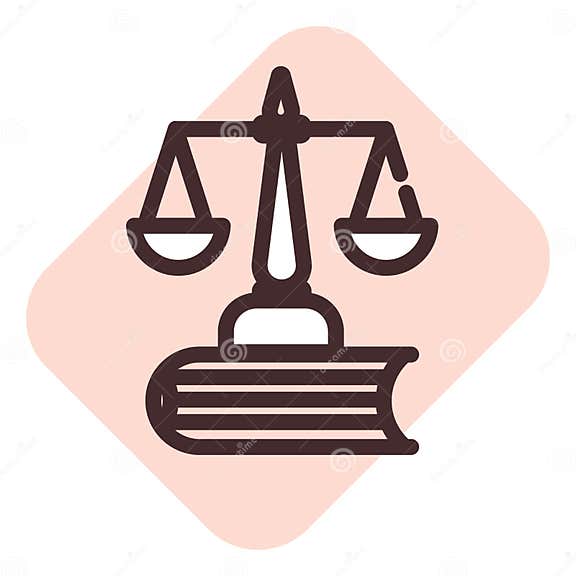 Law codes, icon stock vector. Illustration of protection - 259395448