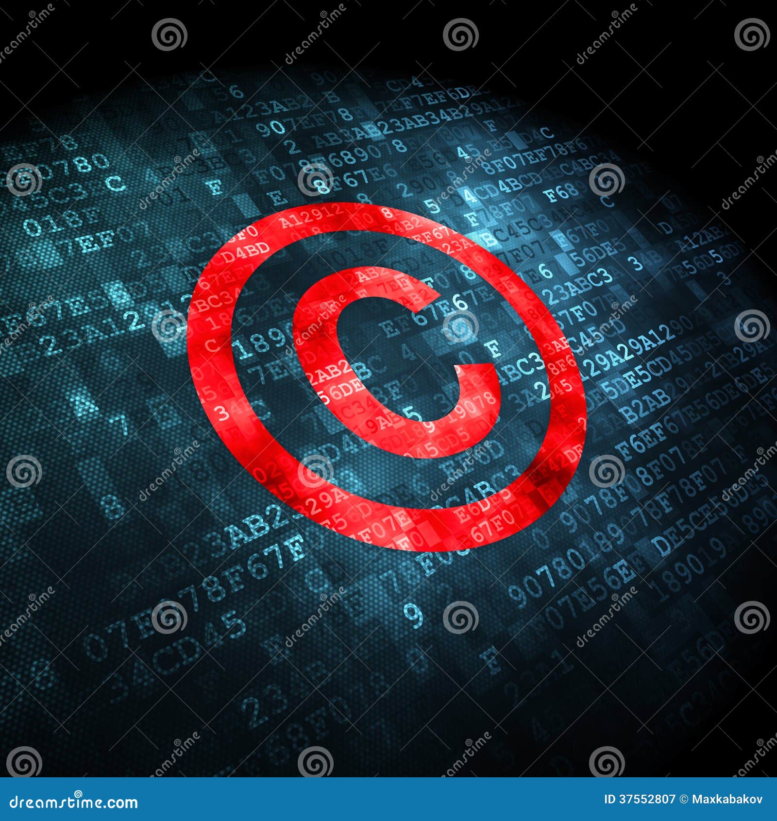 Law Concept: Copyright on Digital Background Stock Illustration ...