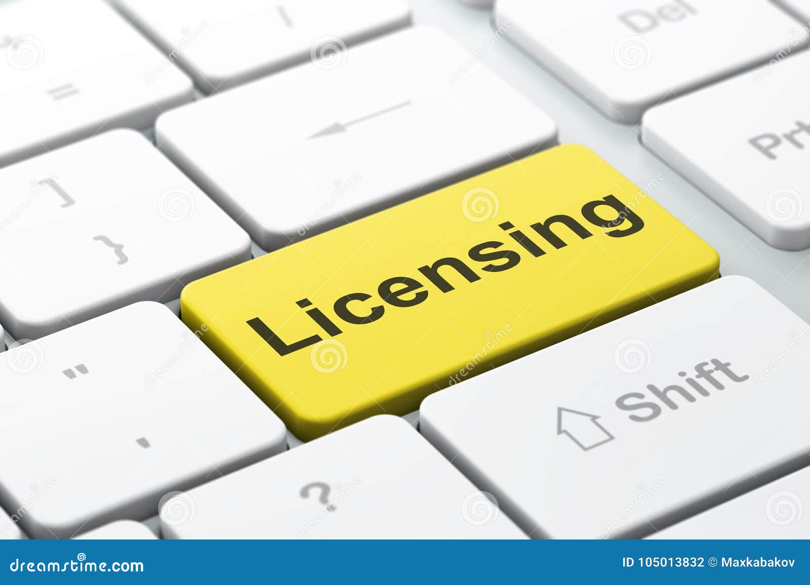Law Concept: Licensing On Wall Background Stock Photo | CartoonDealer ...